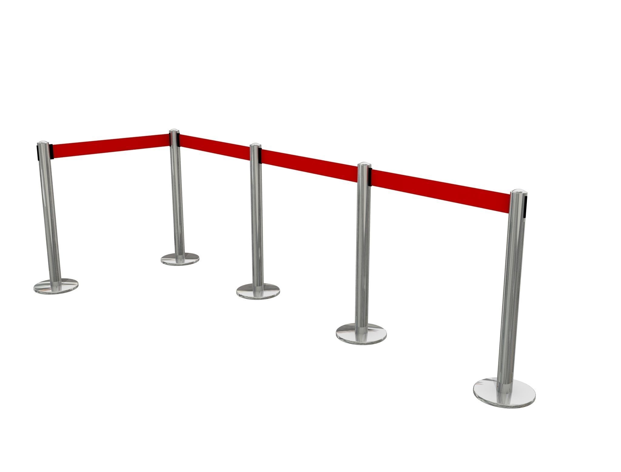 3D model 3d Rope Mania - Strap Barrier Stainless VR / AR / low-poly ...