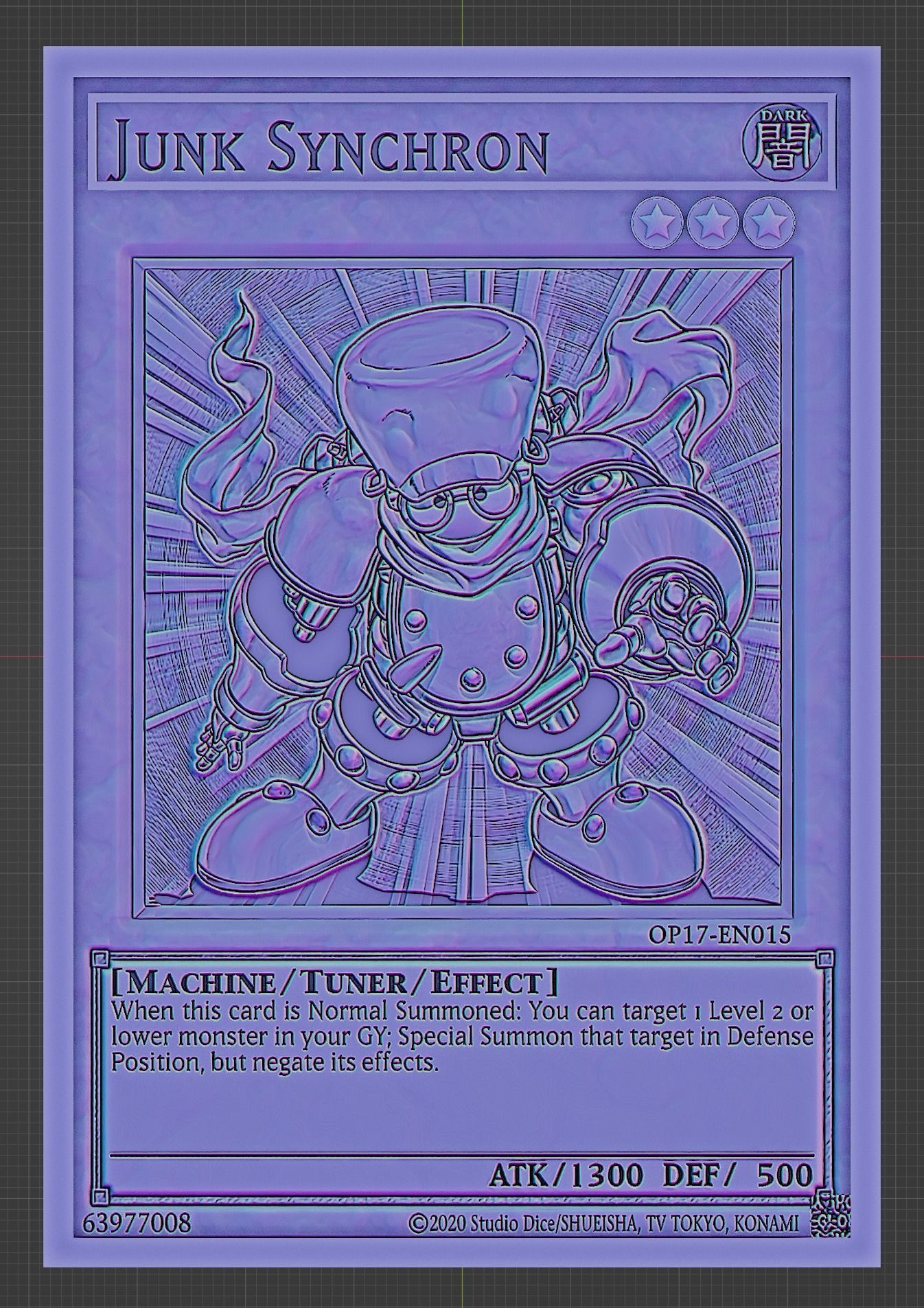 junk synchron - yugioh 3D model 3D printable | CGTrader