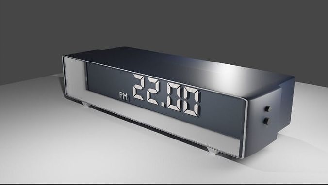 digital clock free 3D model | CGTrader