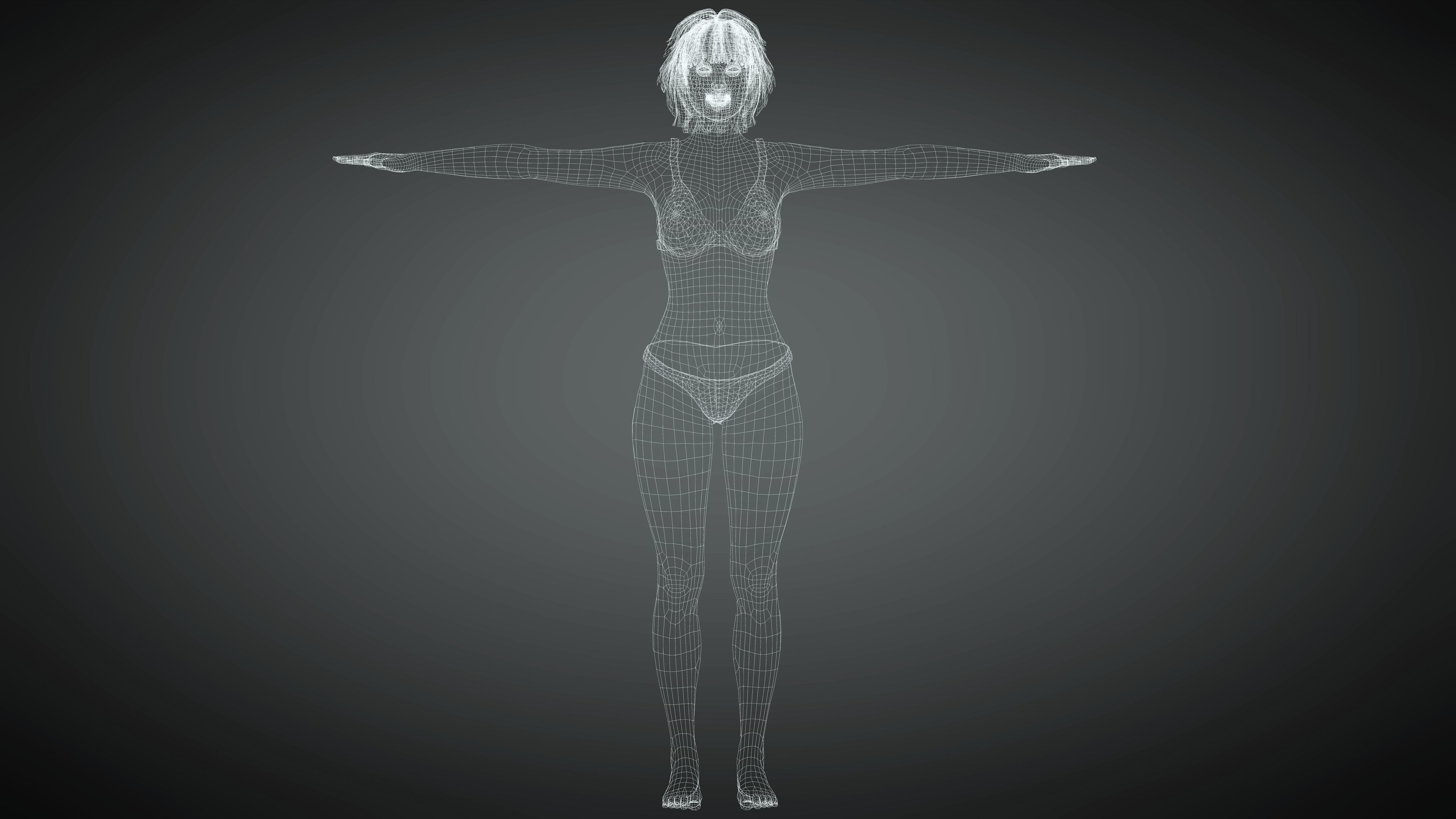 3D model Realistic Pretty Girl VR / AR / low-poly | CGTrader