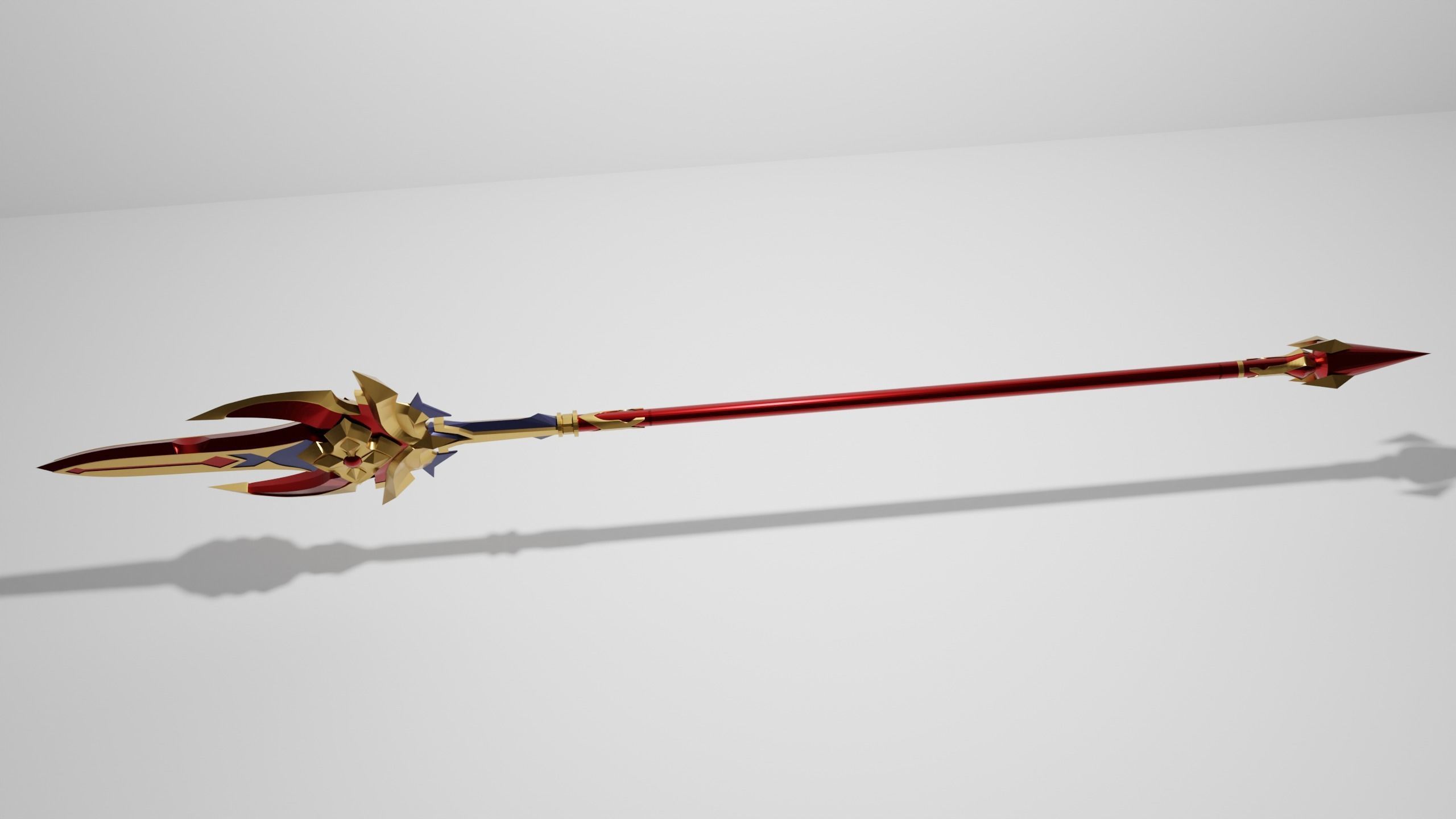 genshin impact lance Deathmatch 3D model 3D printable | CGTrader