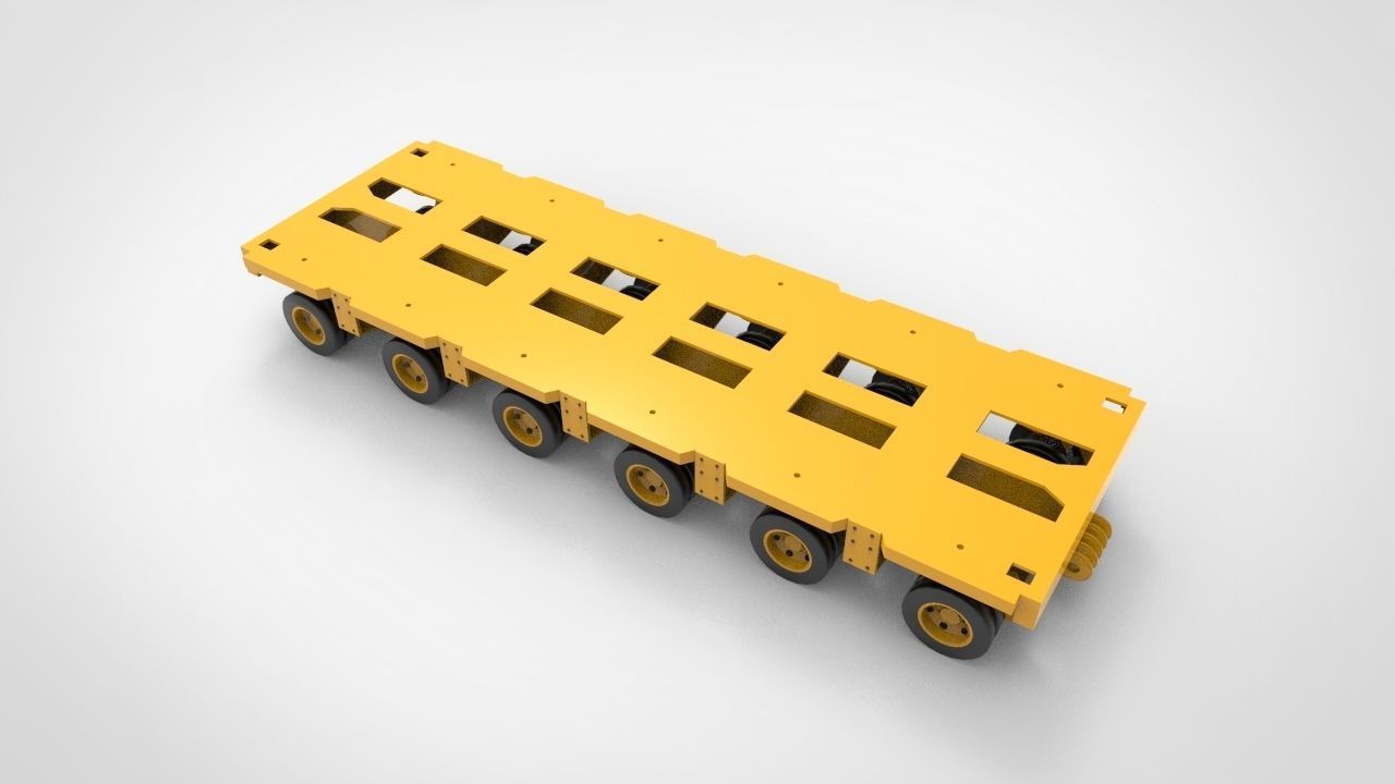 modular trailer 3D model | CGTrader