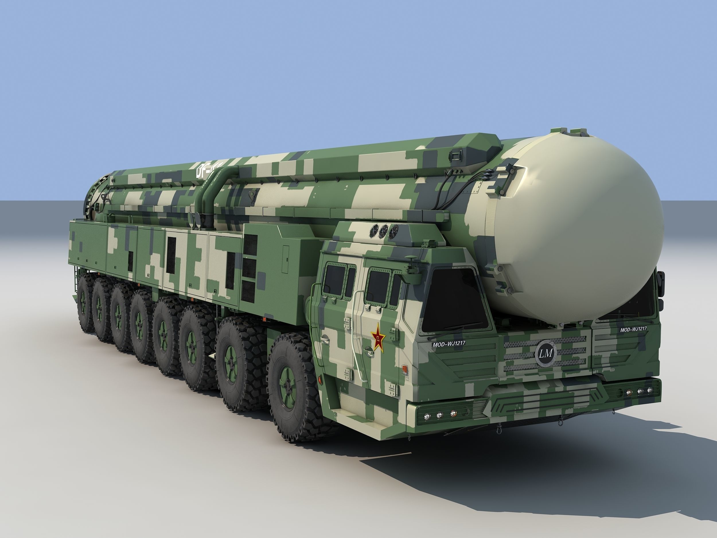 china DH41 ballistic missile CSS-X-10 ballistic missile 3D model | CGTrader