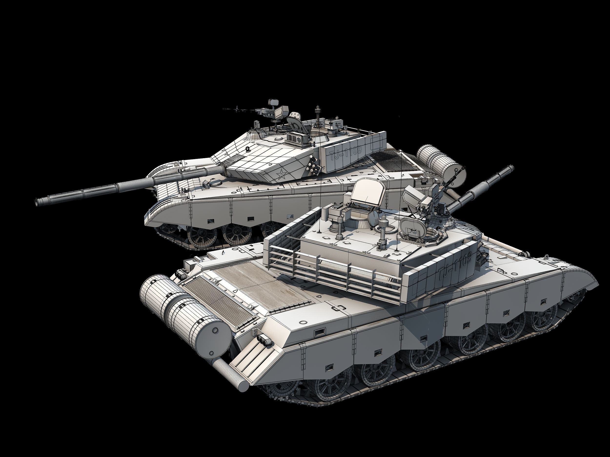 china ZTZ-99 ZTZ-99A main battle tanks 3D model | CGTrader