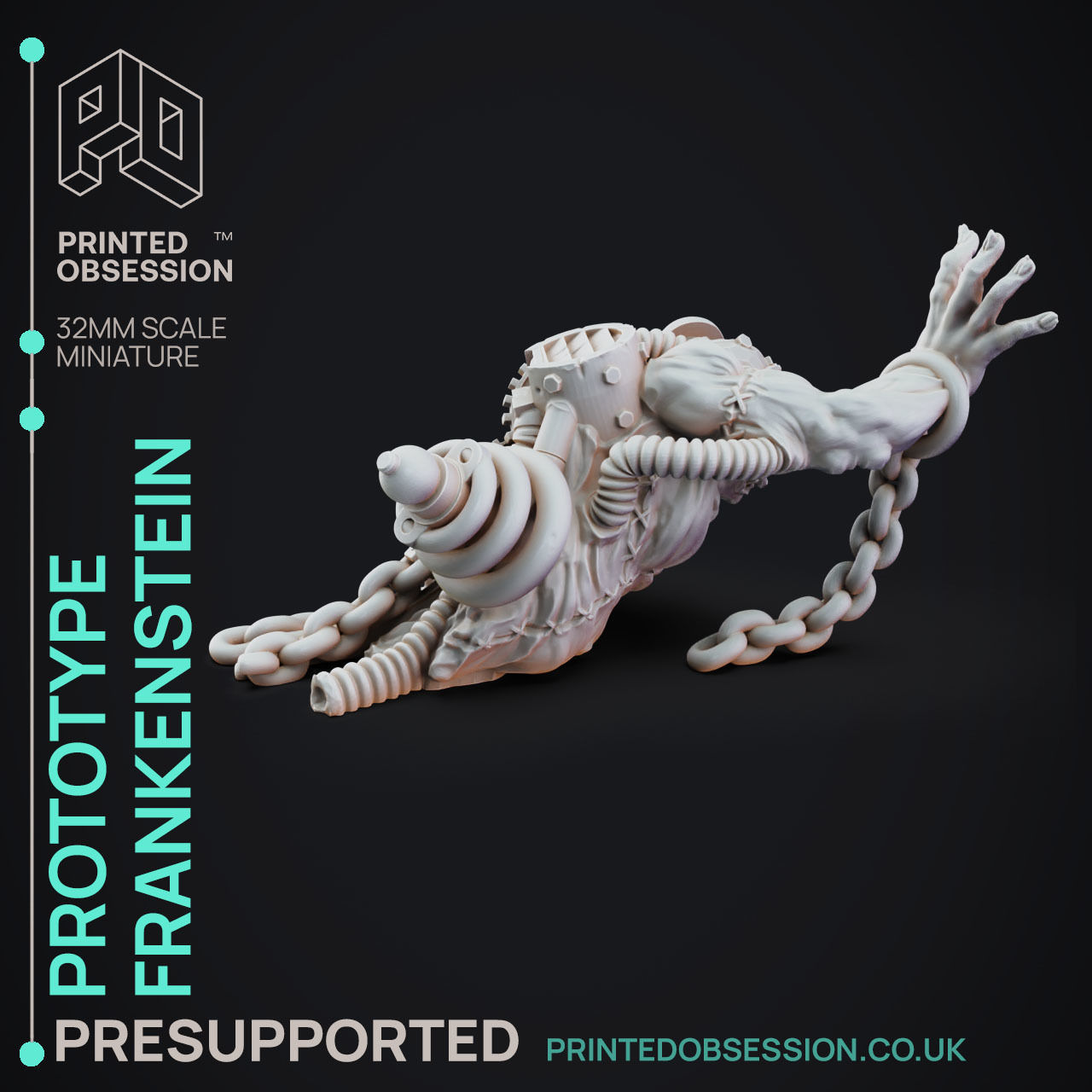 Prototype Franken - 3D Printable TTRPG - PRESUPPORTED - 32mm 3D model 3D printable | CGTrader