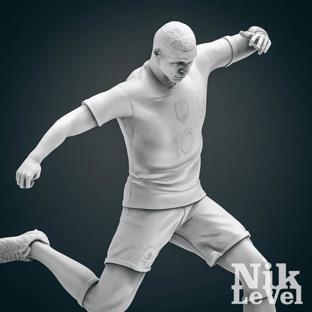 Kylian Mbappe 3D Printable 5 3D model 3D printable | CGTrader