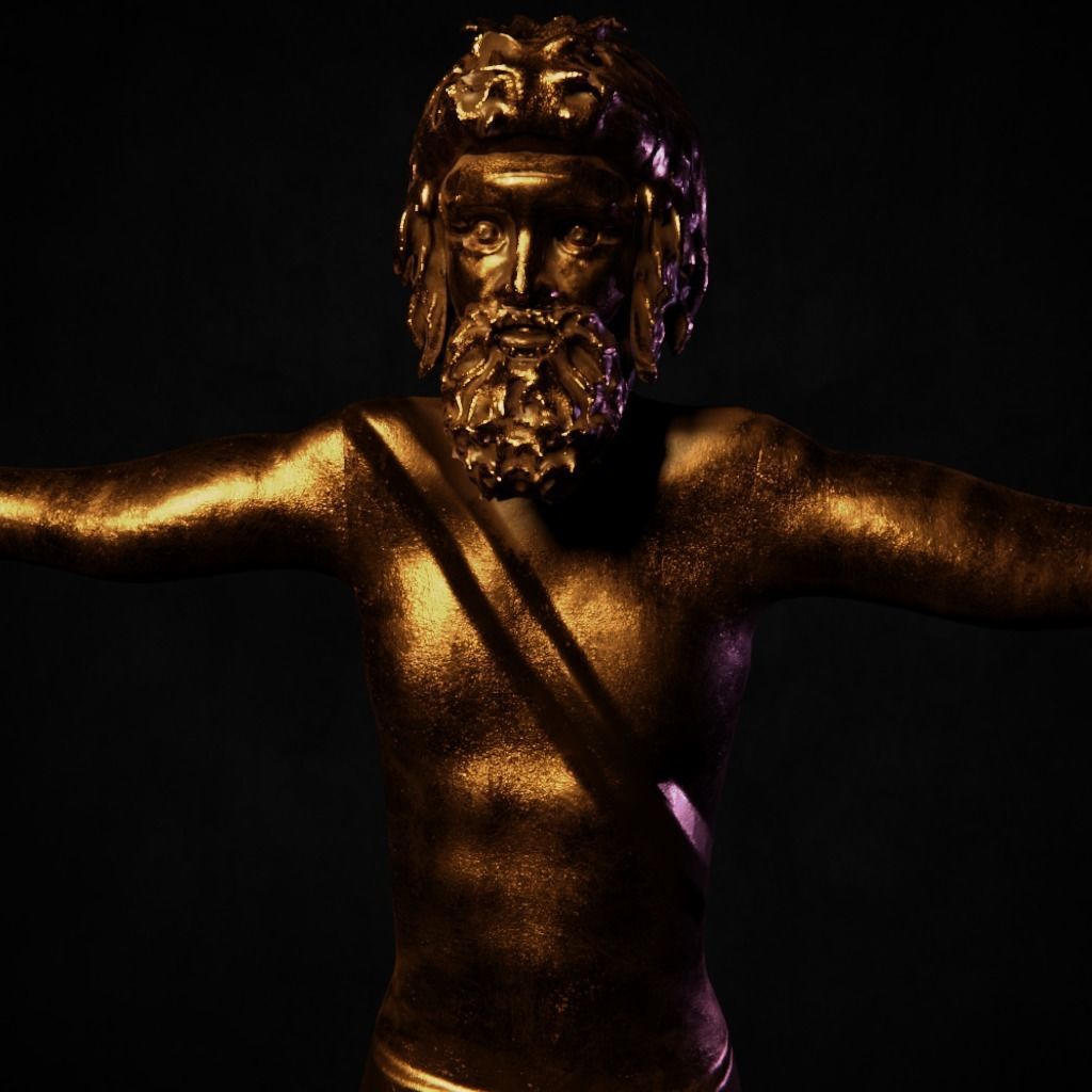 3D model Game-ready Zeus Bronze Statue VR / AR / low-poly | CGTrader