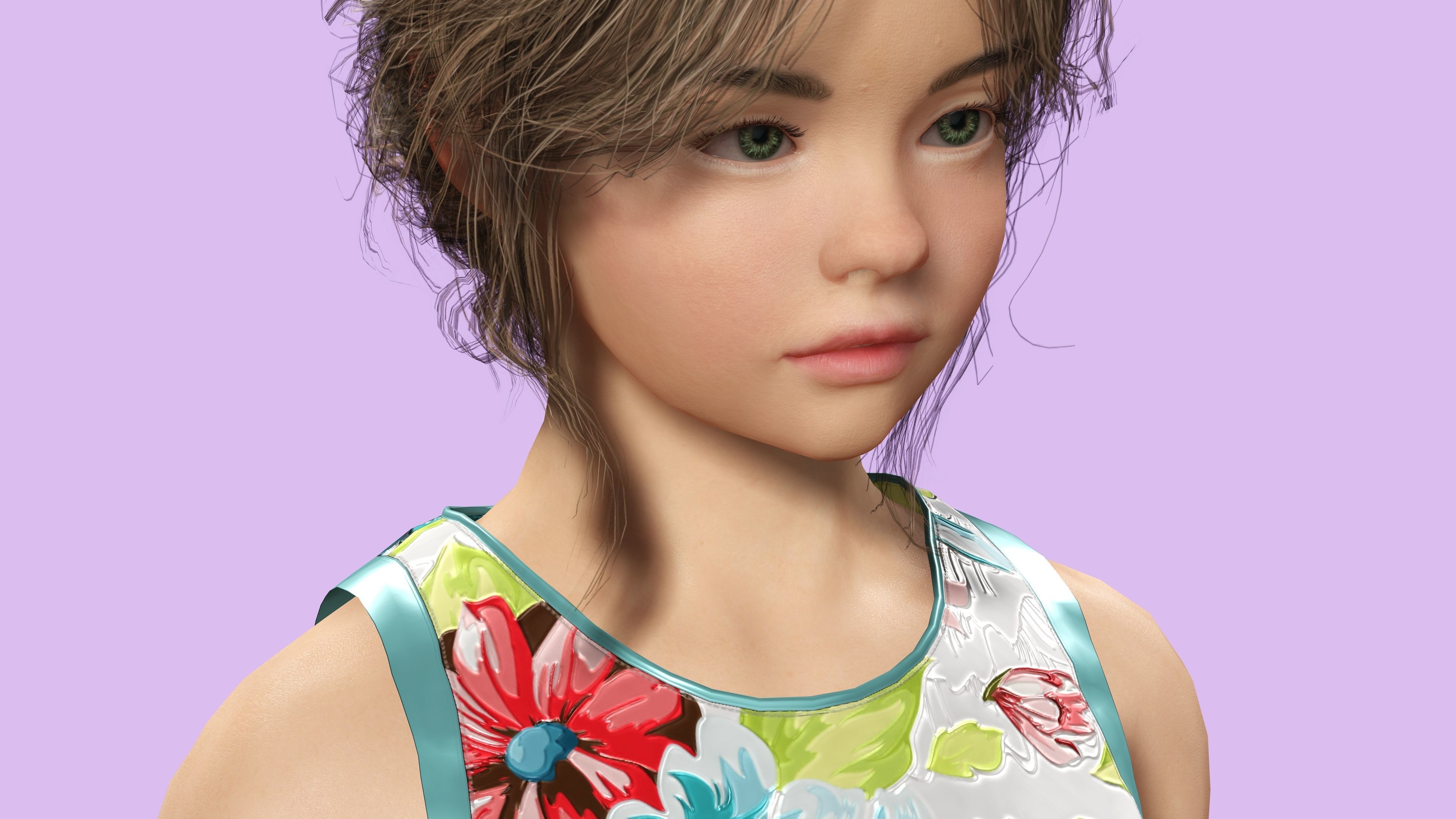 3D model Angelie - Realistic Sweet Girl VR / AR / low-poly | CGTrader