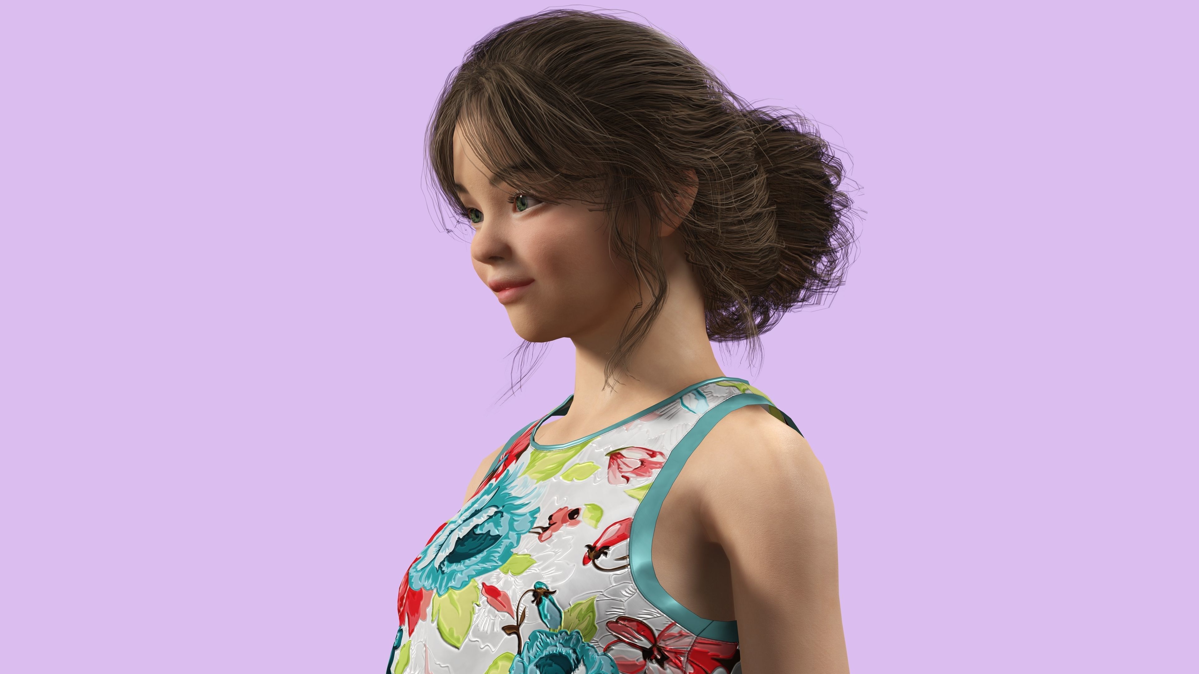 3D model Angelie - Realistic Sweet Girl VR / AR / low-poly | CGTrader