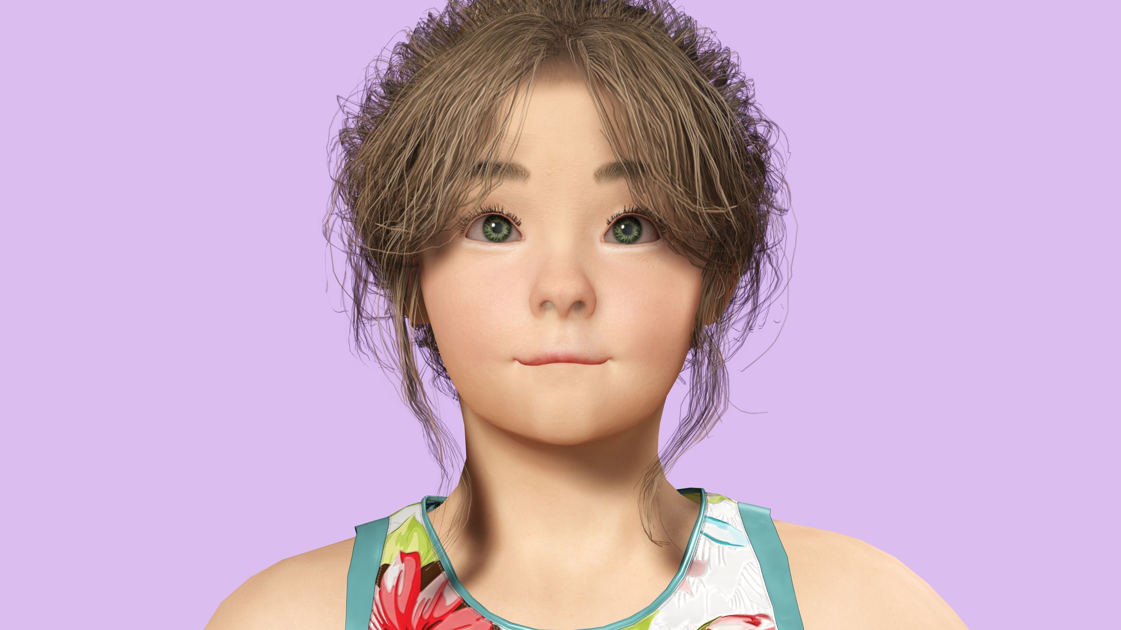 3D model Angelie - Realistic Sweet Girl VR / AR / low-poly | CGTrader