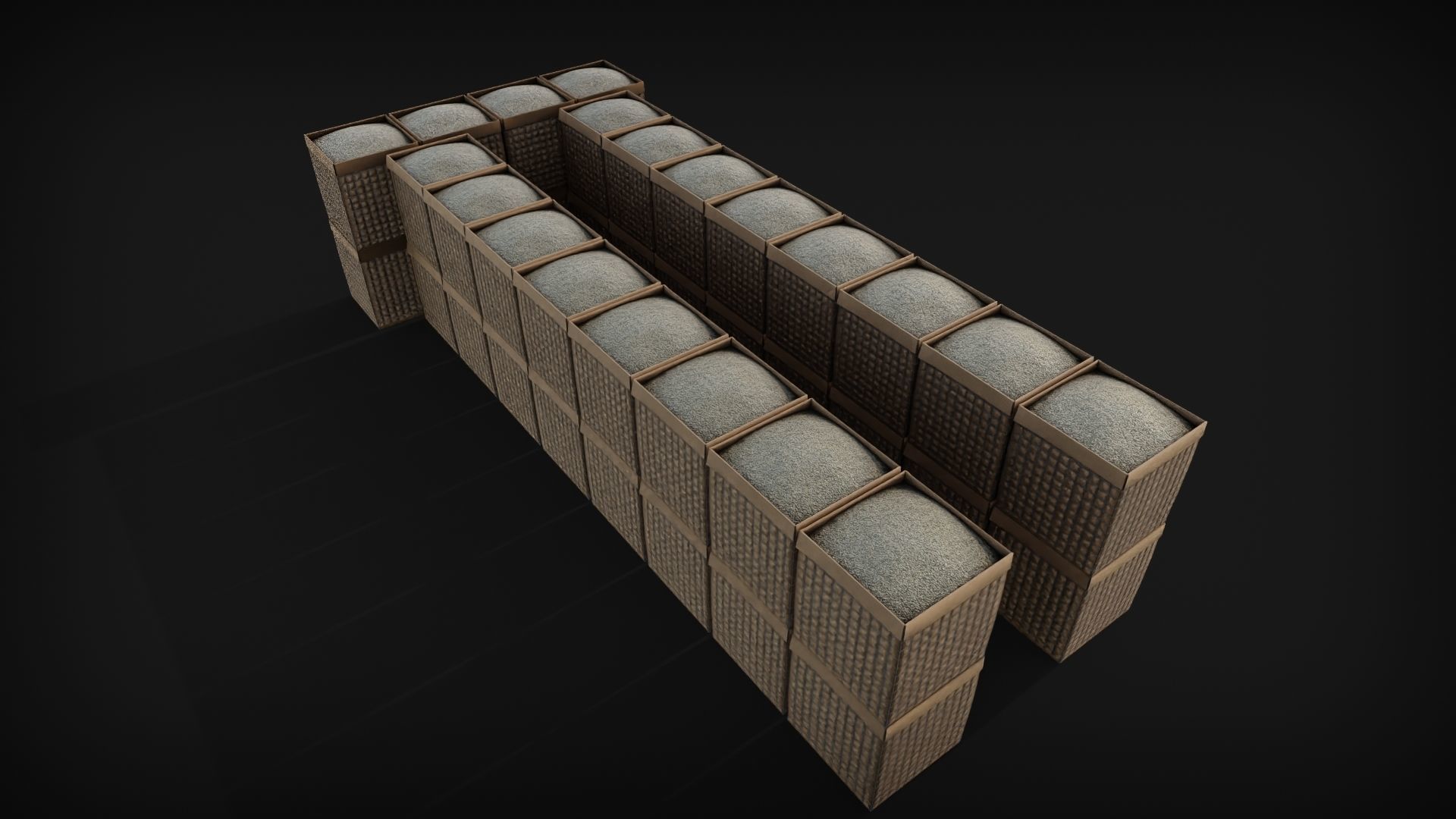 3D model Sand Barricades military grade VR / AR / low-poly | CGTrader