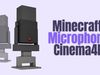 Minecraft microphone - Cinema 4d 3D model 3D printable | CGTrader