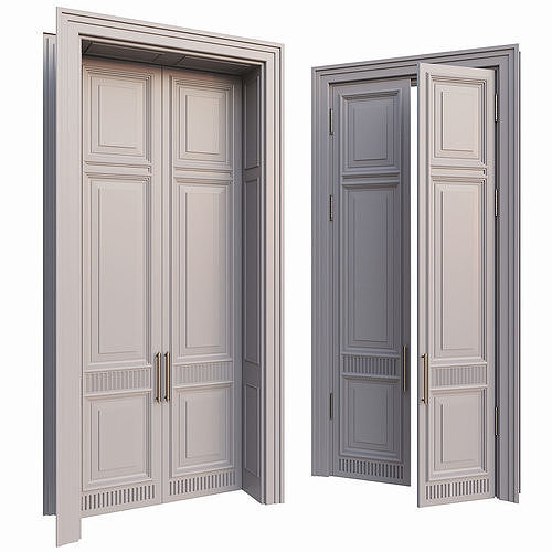 Classic Gray Doors 3D model | CGTrader