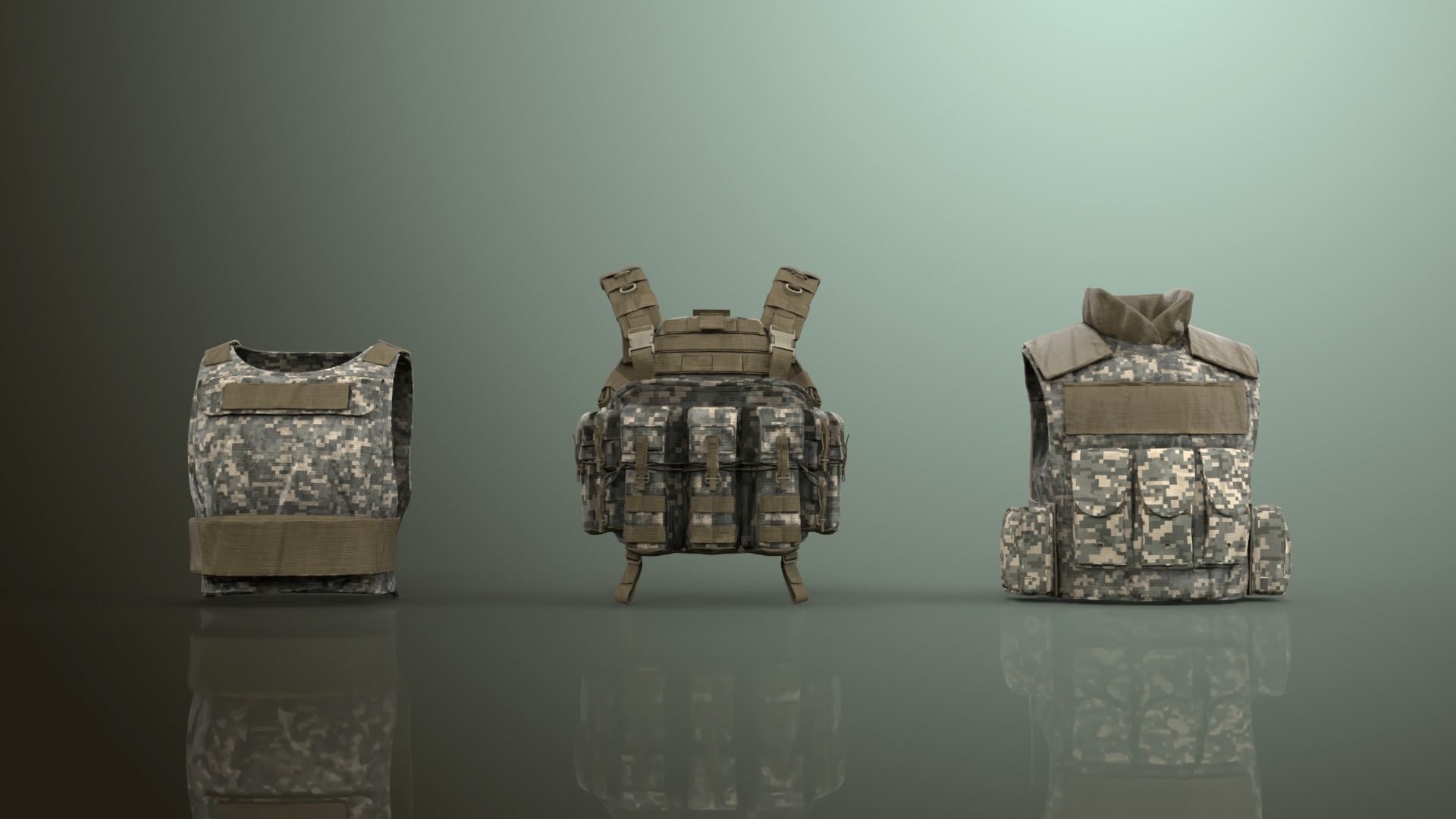 Military Body Armor Pack 3D model | CGTrader