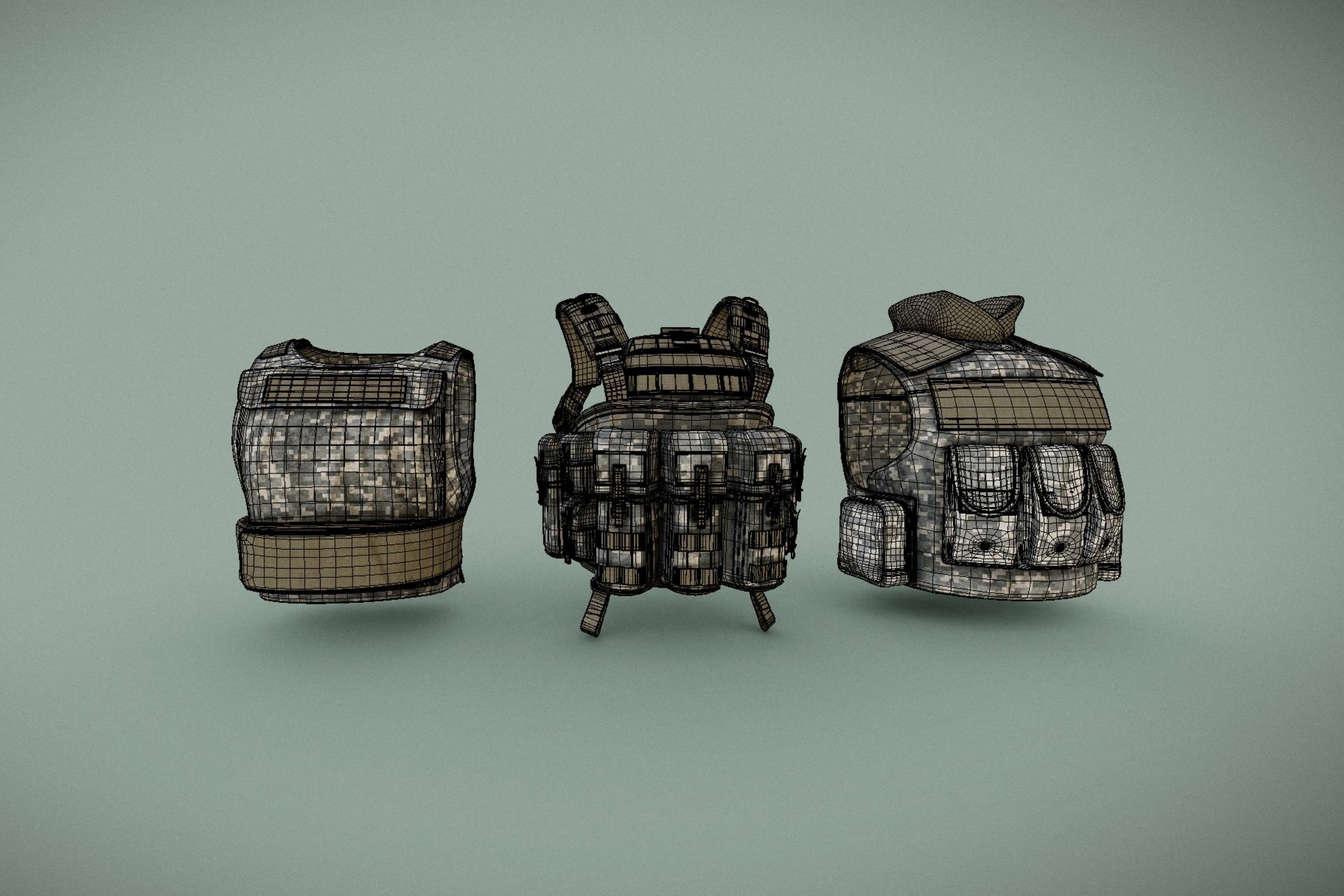 Military Body Armor Pack 3D model | CGTrader