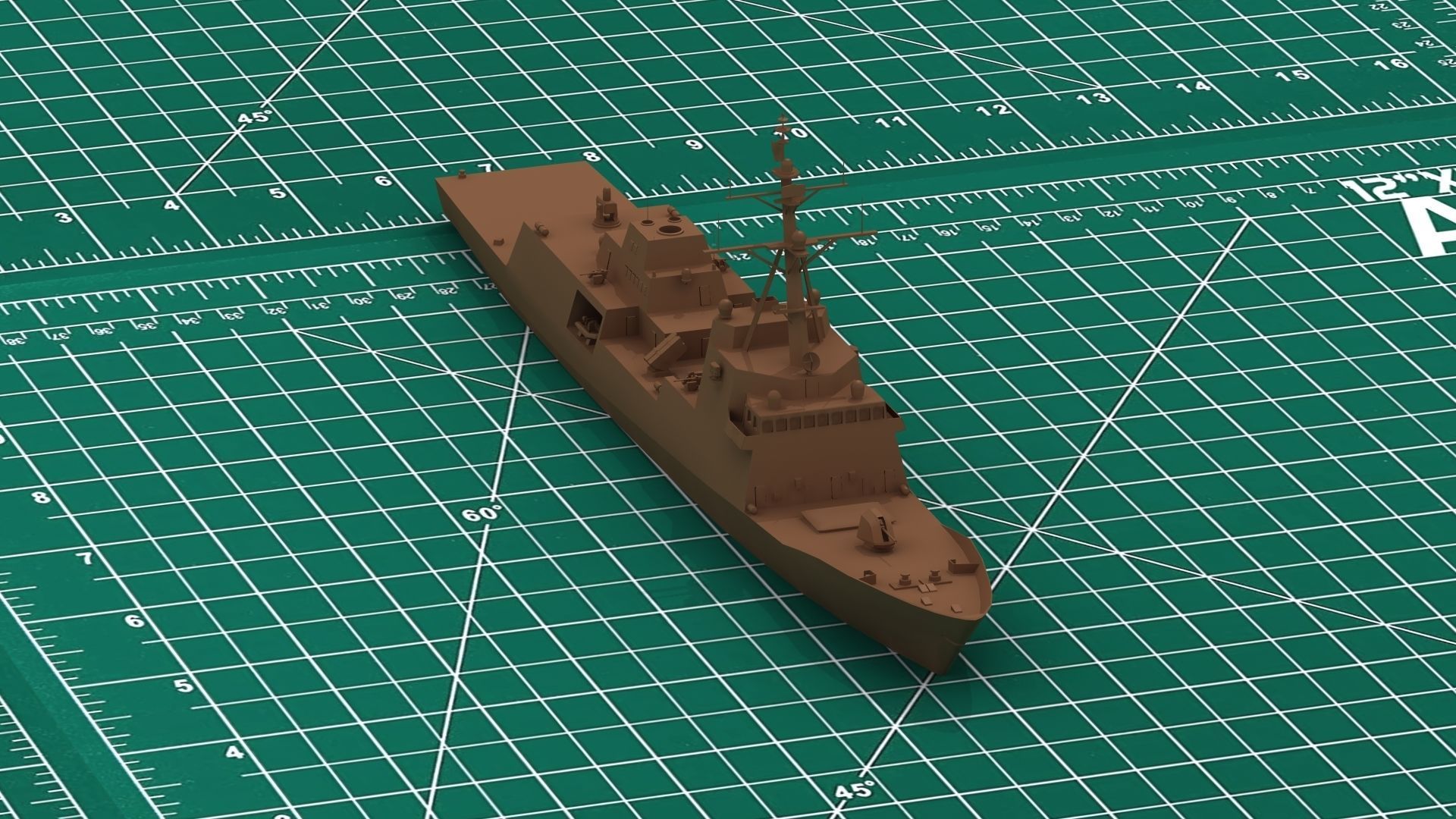 FFG62 Frigate Print Model 3D model 3D printable | CGTrader
