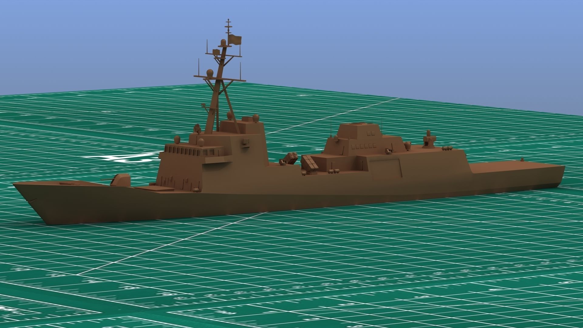 FFG62 Frigate Print Model 3D model 3D printable | CGTrader