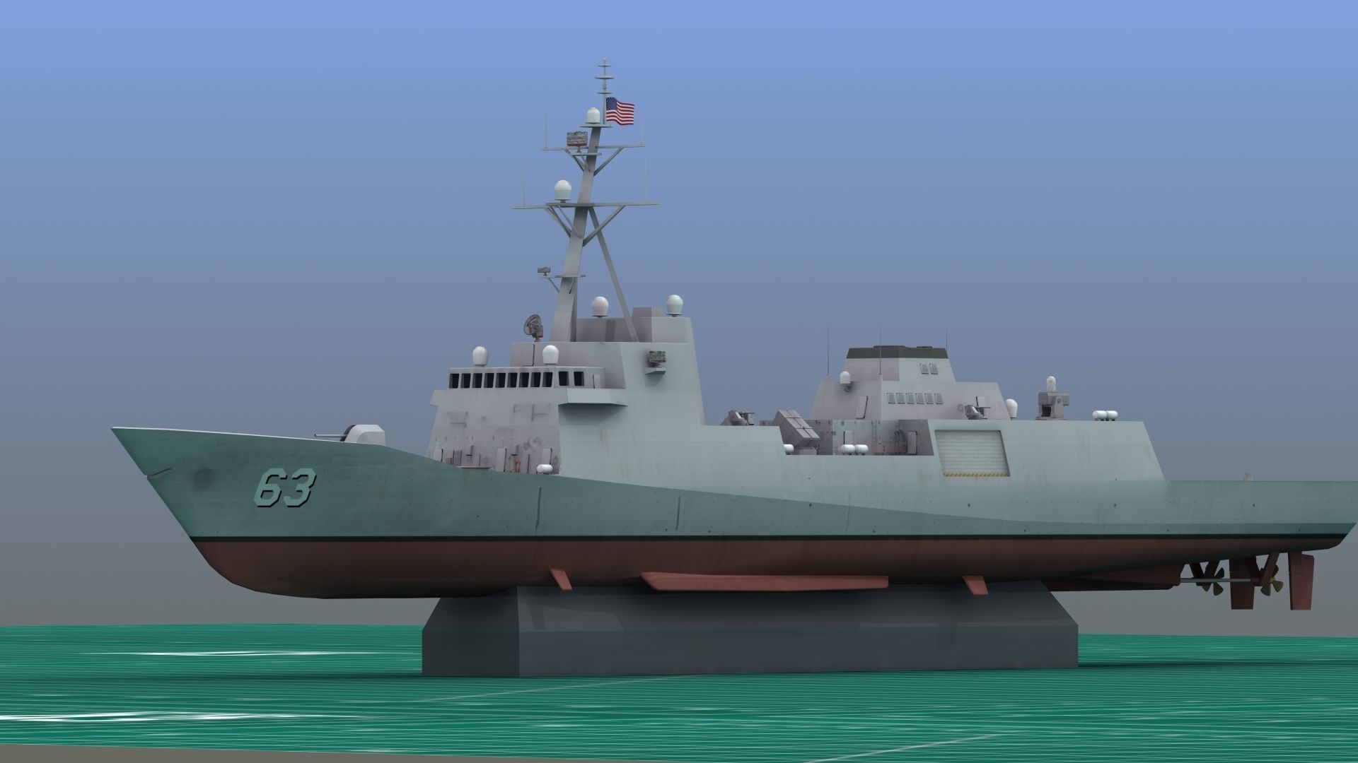 FFG62 Frigate Print Model 3D model 3D printable | CGTrader