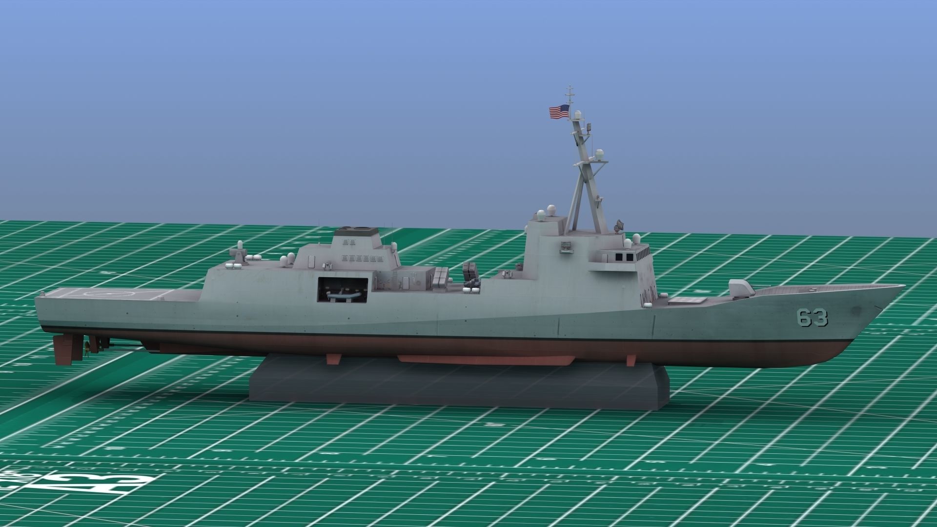 FFG62 Frigate Print Model 3D model 3D printable | CGTrader