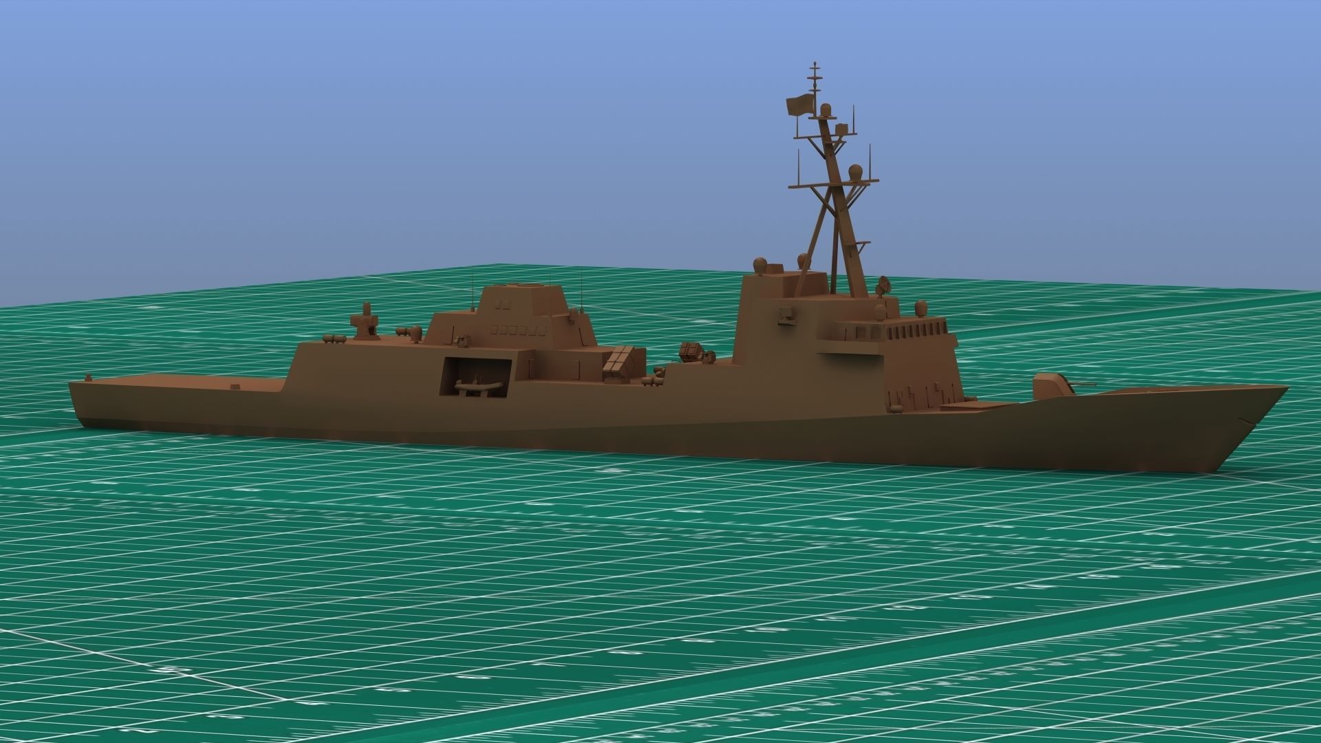 FFG62 Frigate Print Model 3D model 3D printable | CGTrader