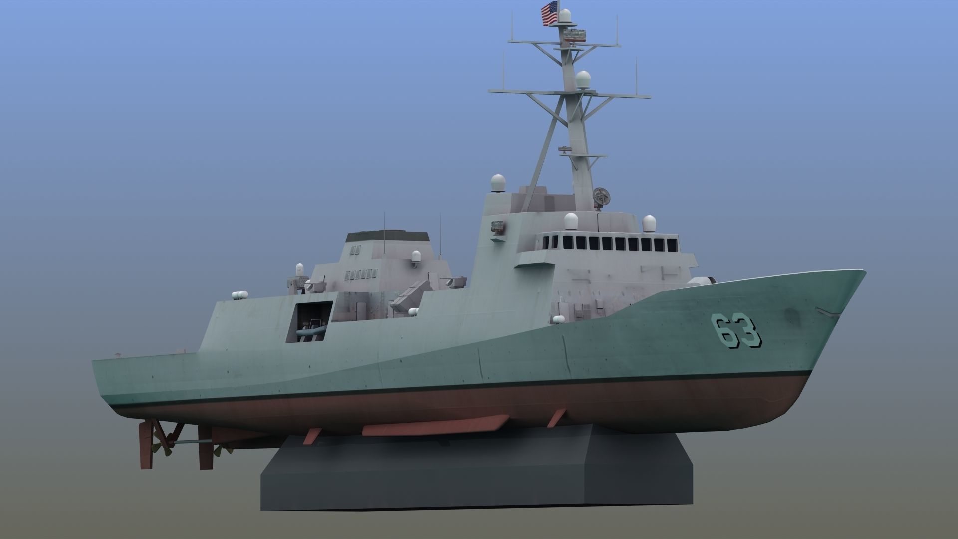 FFG62 Frigate Print Model 3D model 3D printable | CGTrader