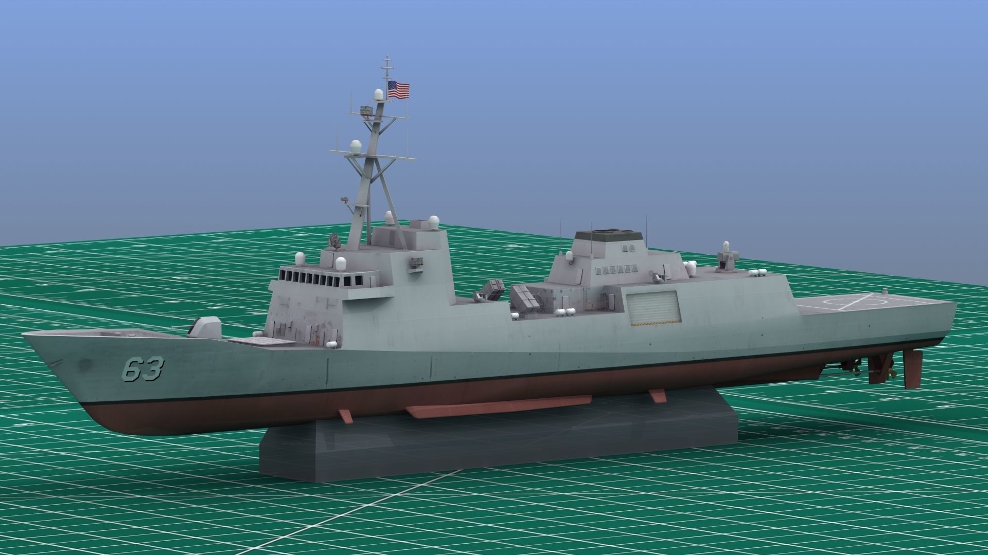 FFG62 Frigate Print Model 3D model 3D printable | CGTrader