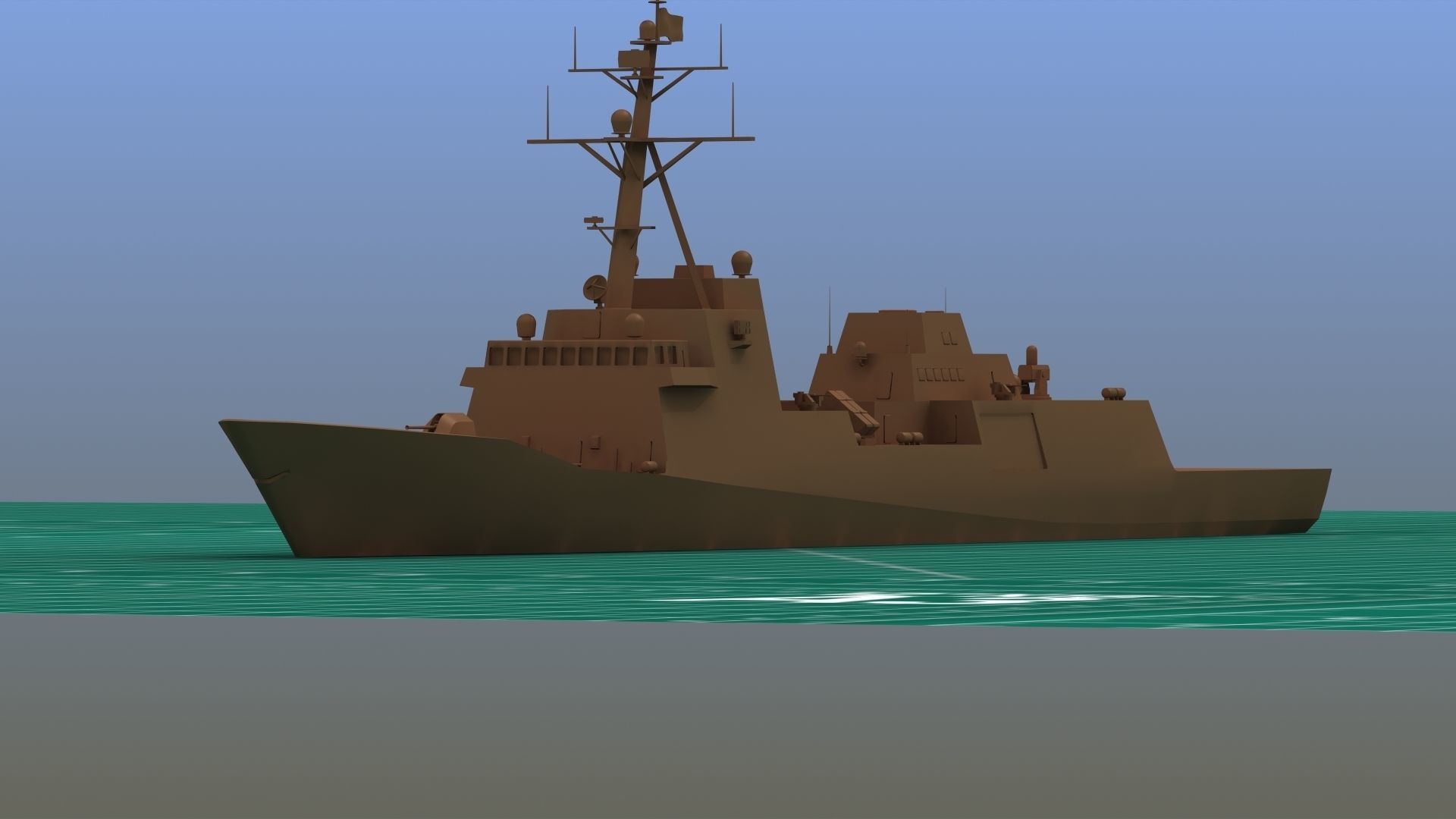 FFG62 Frigate Print Model 3D model 3D printable | CGTrader