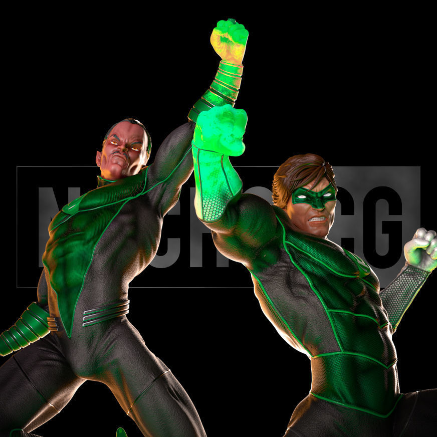 Fan Art Green Lantern Corps - Diorama 3D model 3D printable | CGTrader