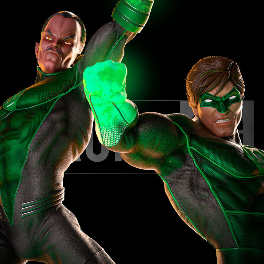 Fan Art Green Lantern Corps - Diorama 3D model 3D printable | CGTrader