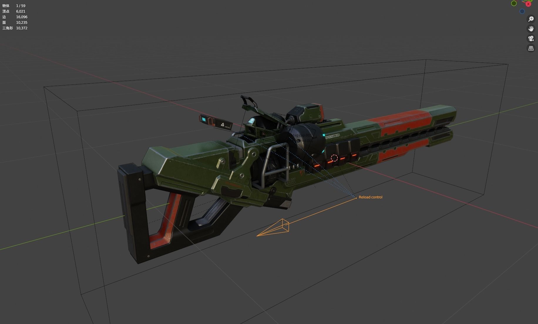 PBR-Energy rifle 3D model rigged | CGTrader