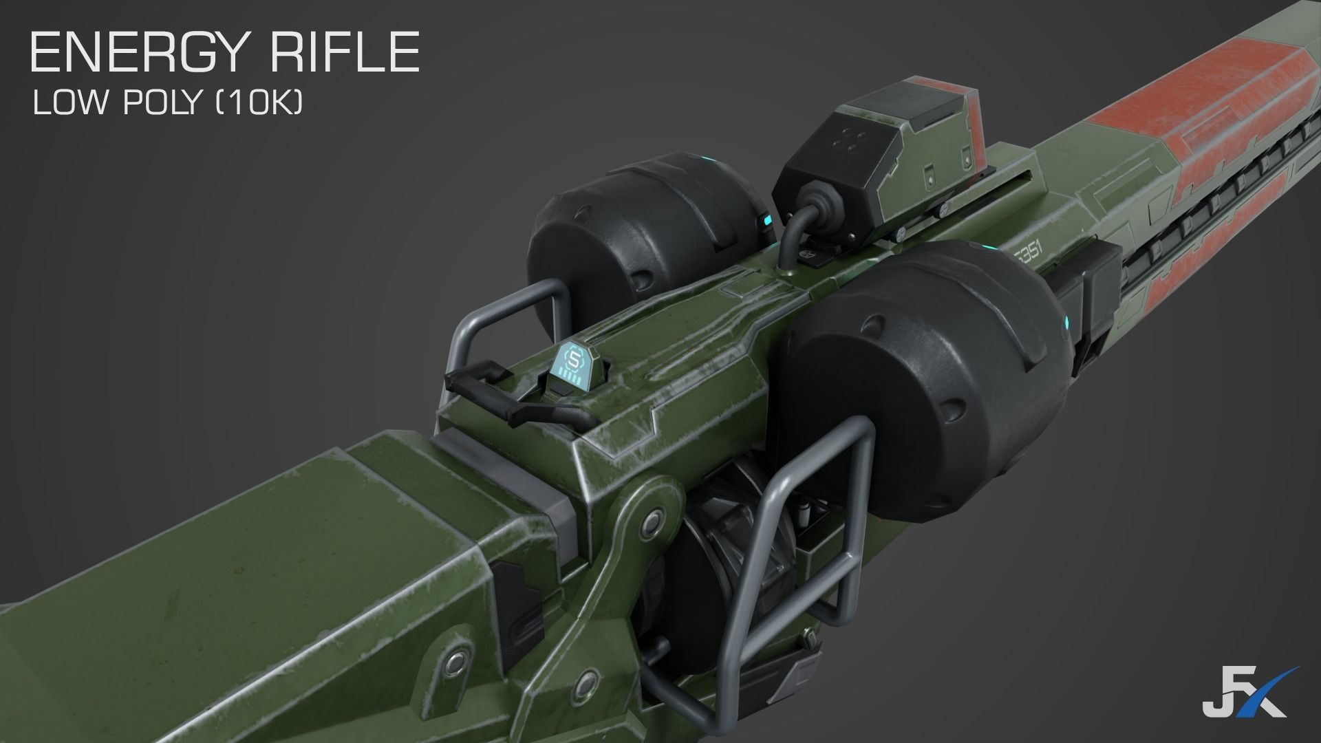 PBR-Energy rifle 3D model rigged | CGTrader