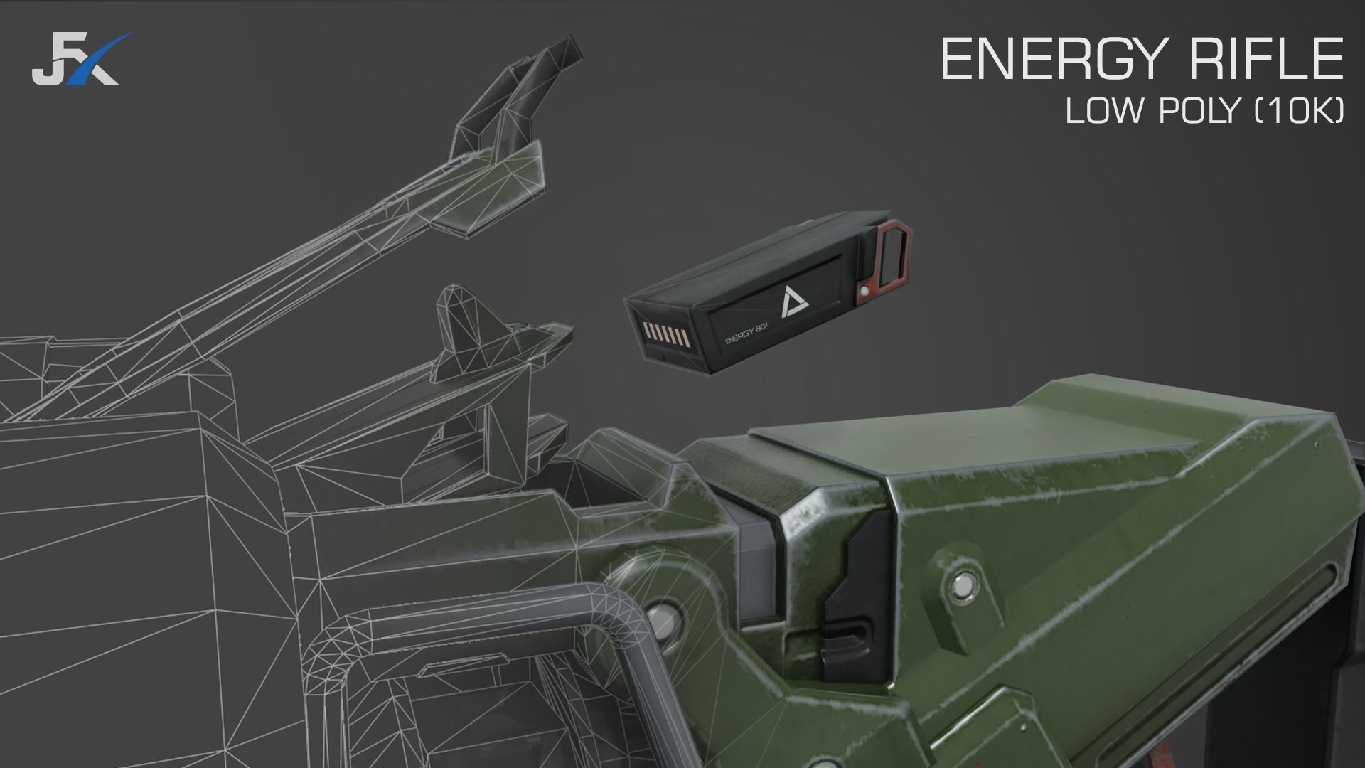 PBR-Energy rifle 3D model rigged | CGTrader