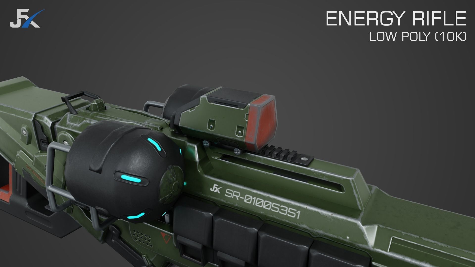 PBR-Energy rifle 3D model rigged | CGTrader