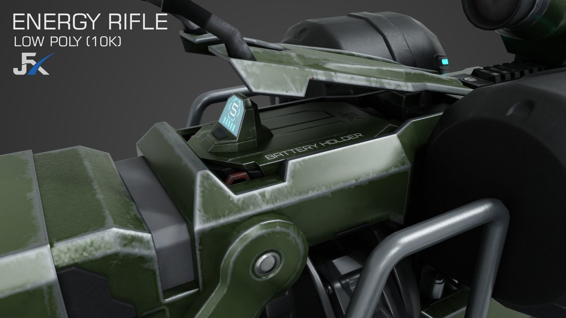 PBR-Energy rifle 3D model rigged | CGTrader