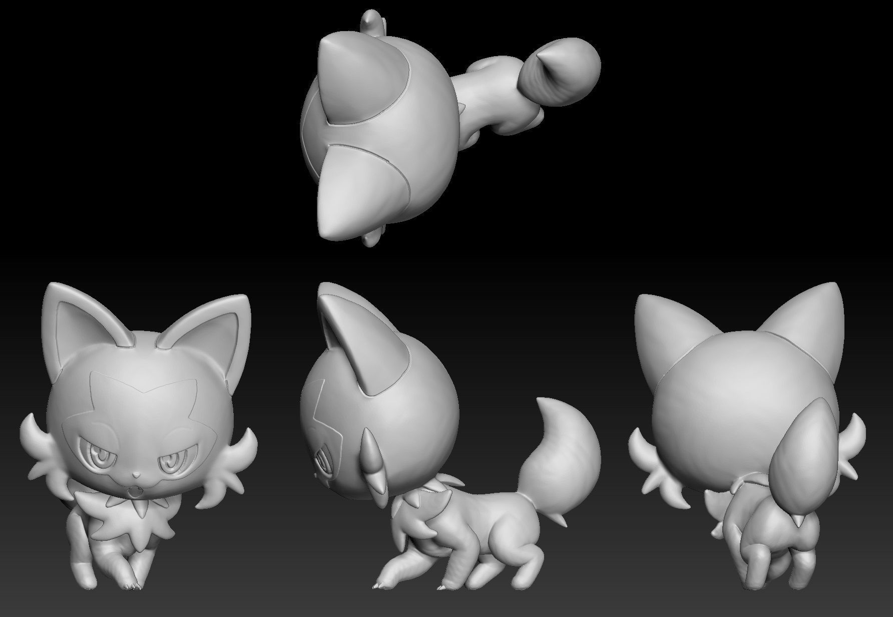 Pokemon Sprigatito Floragato Meowscarada 3D model 3D printable | CGTrader