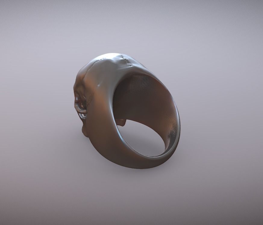 Skull Ring for 3d print 3D model 3D printable | CGTrader