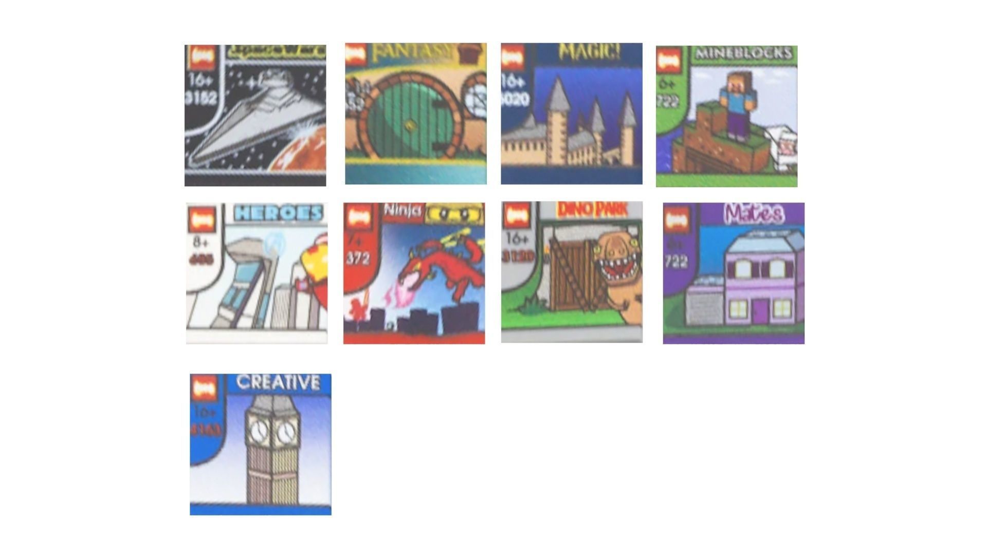 Box of Blocks Lego Tiles Set 3D model | CGTrader