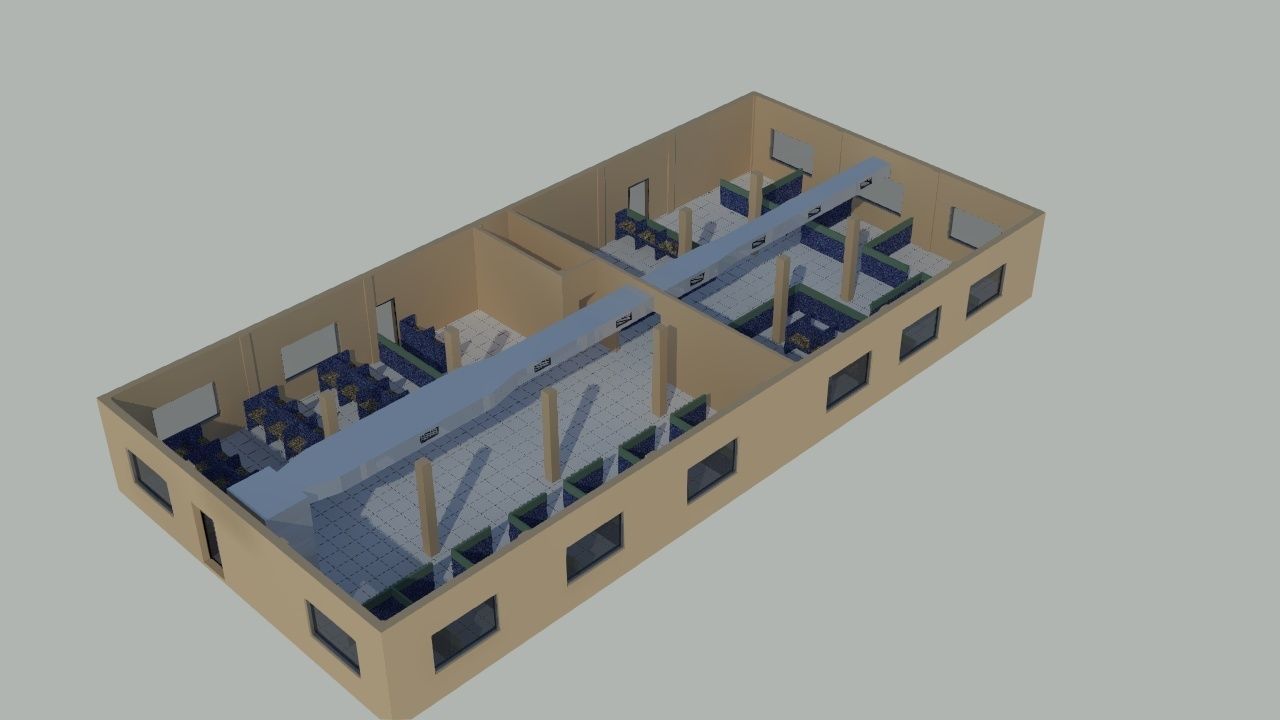 HVAC Central Line Route Duct Design - 02 3D model | CGTrader
