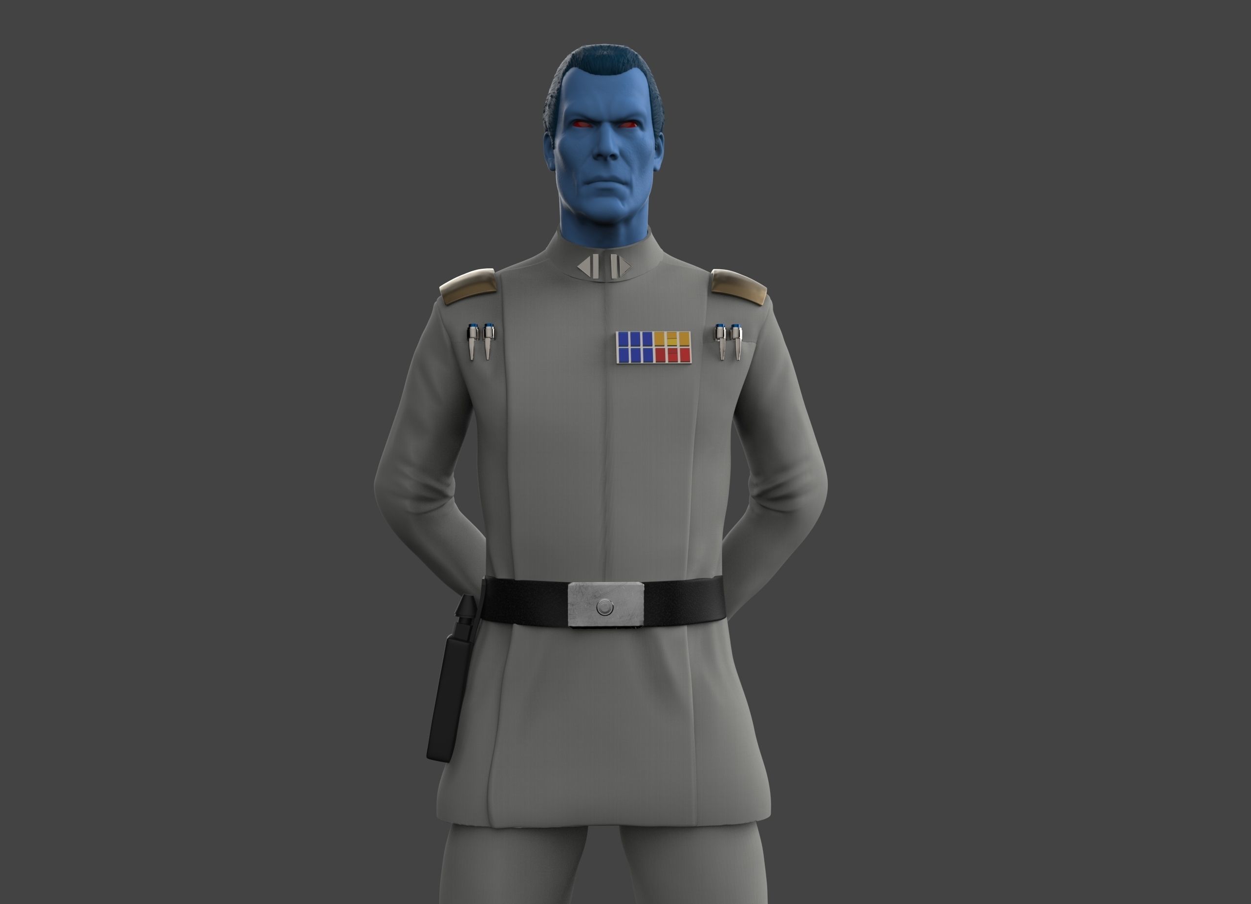 Grand Admiral Thrawn Figure 3D model 3D printable | CGTrader