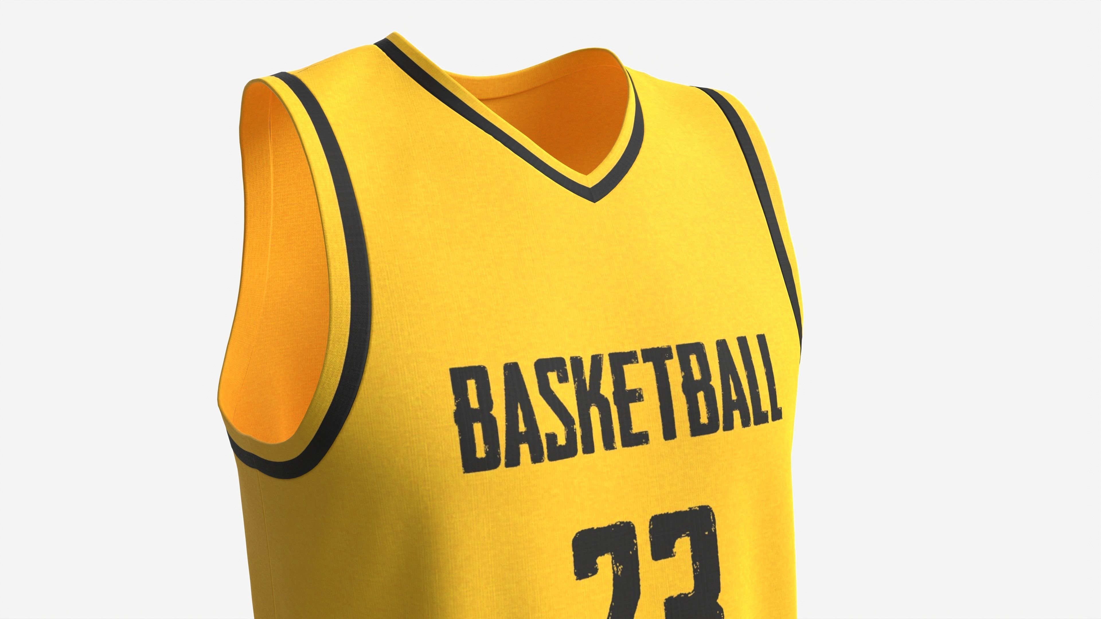 Basketball Uniform Set Yellow 3D model | CGTrader