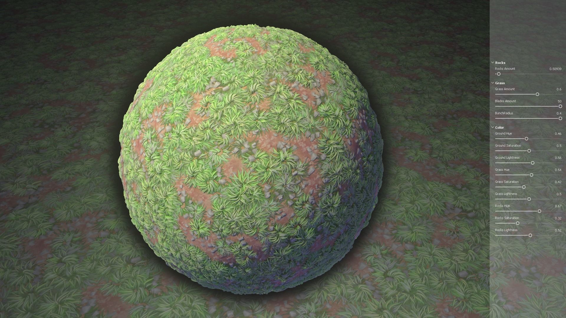 Grass Simple Stylized Procedural Material Texture | CGTrader