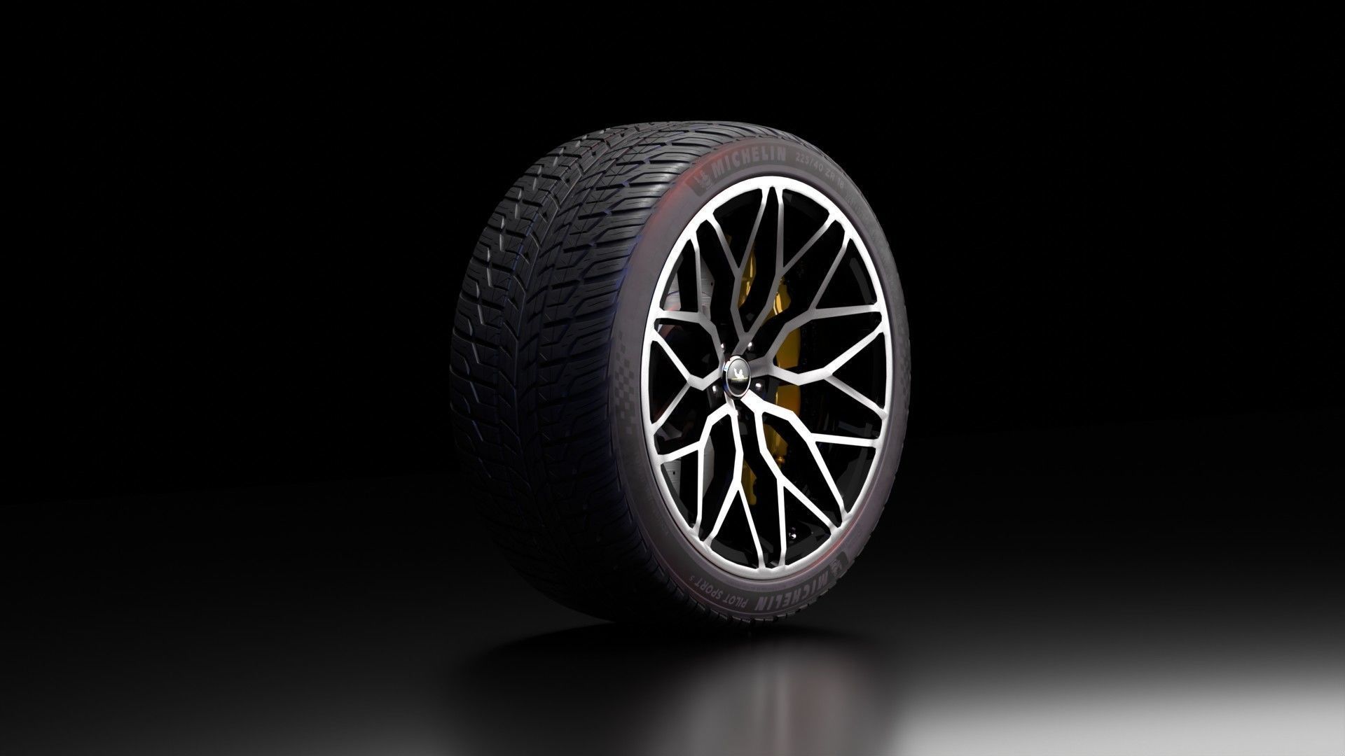 Michelin Pilot Sport Wheel and Tire 3D model | CGTrader