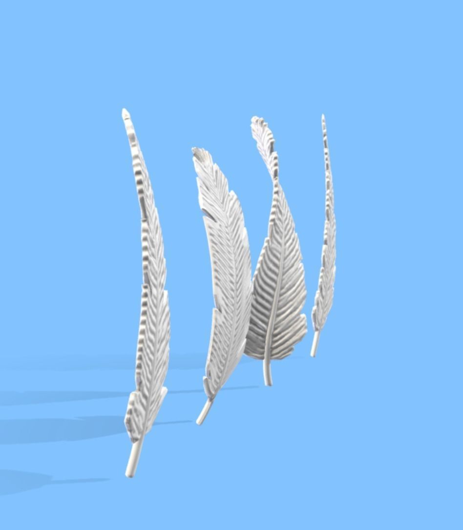 3D model Stylized Feathers VR / AR / low-poly | CGTrader