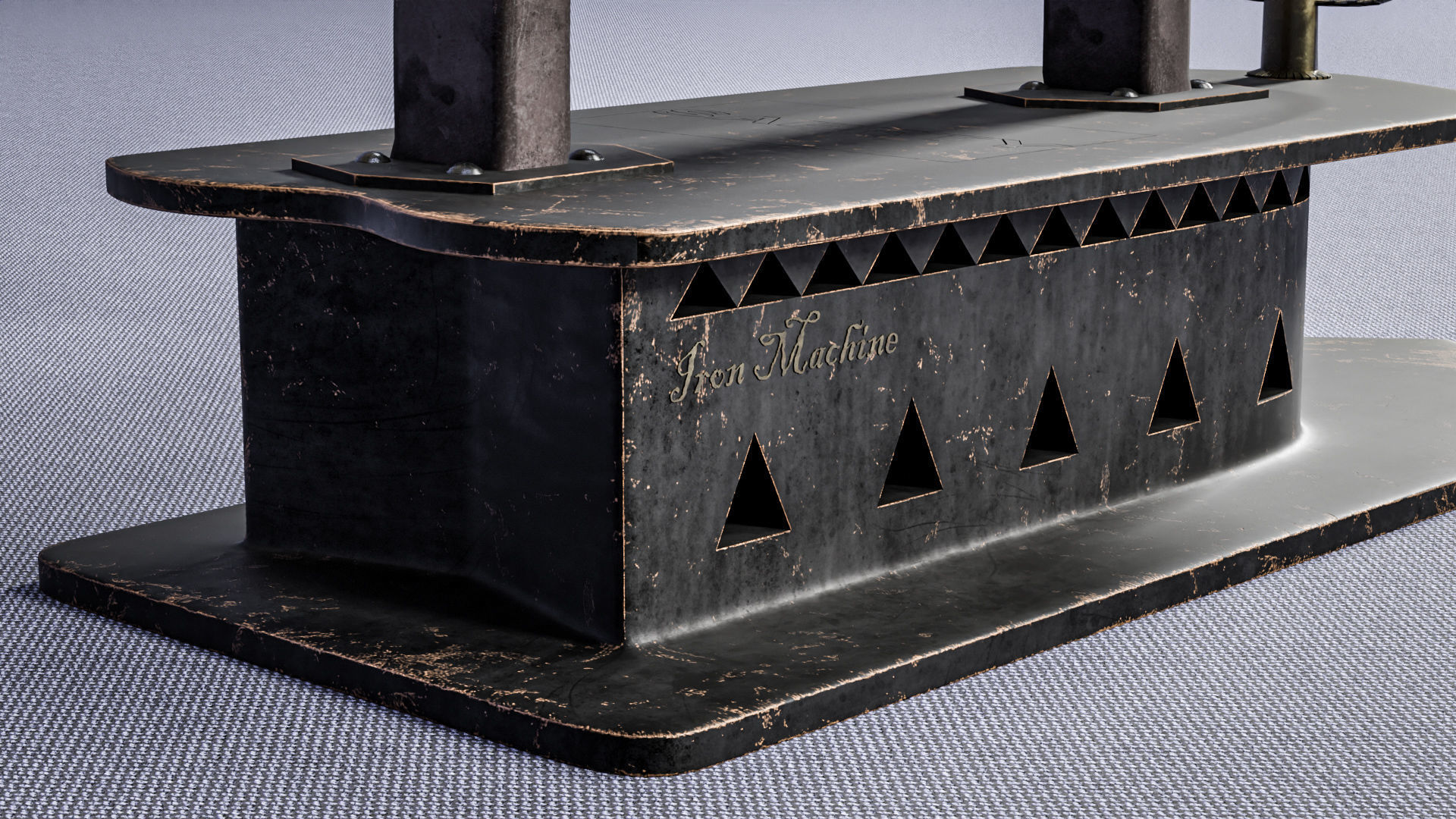 Classic Iron Machine With Texture 3D model | CGTrader