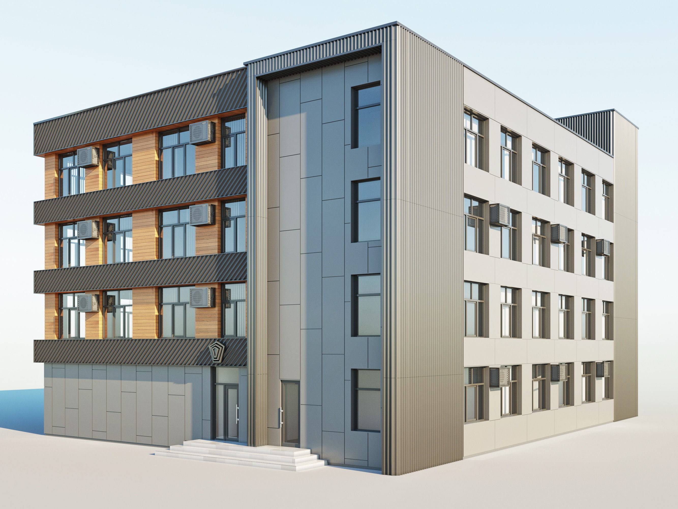 Industrial building and Office building and Capacities 3D Model ...