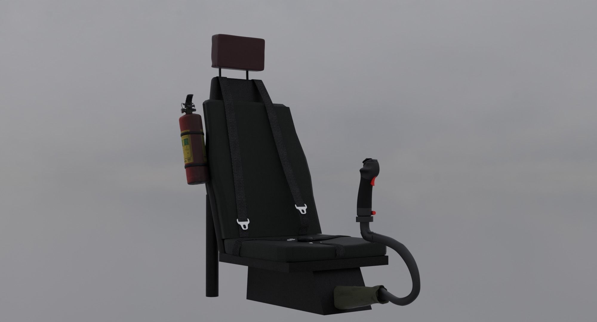 3D model Black Hawk Helicopter Pilot Chair VR / AR / low-poly | CGTrader