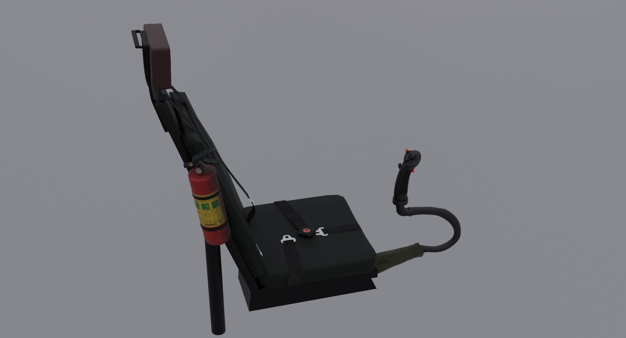 3D model Black Hawk Helicopter Pilot Chair VR / AR / low-poly | CGTrader