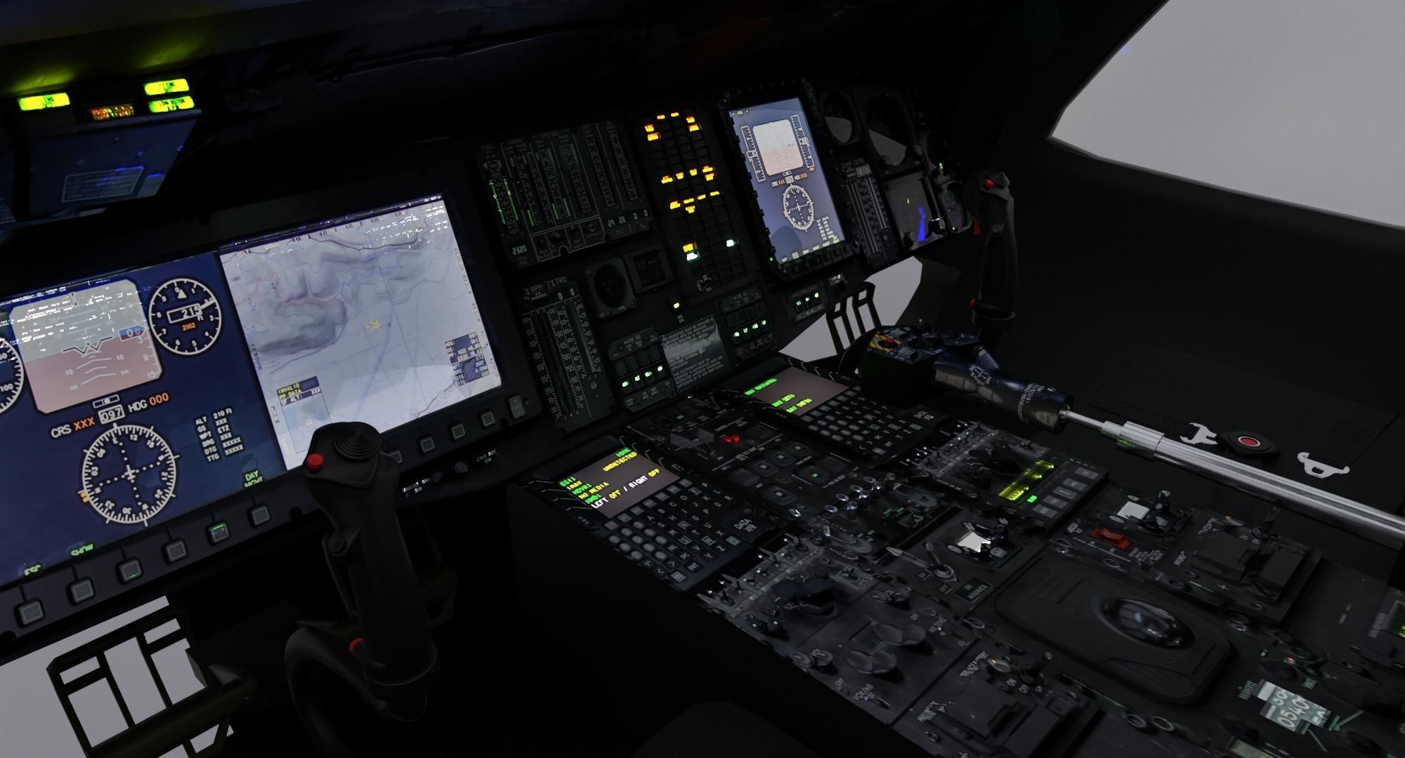 3D model Black Hawk UH-60 Cockpit VR / AR / low-poly | CGTrader