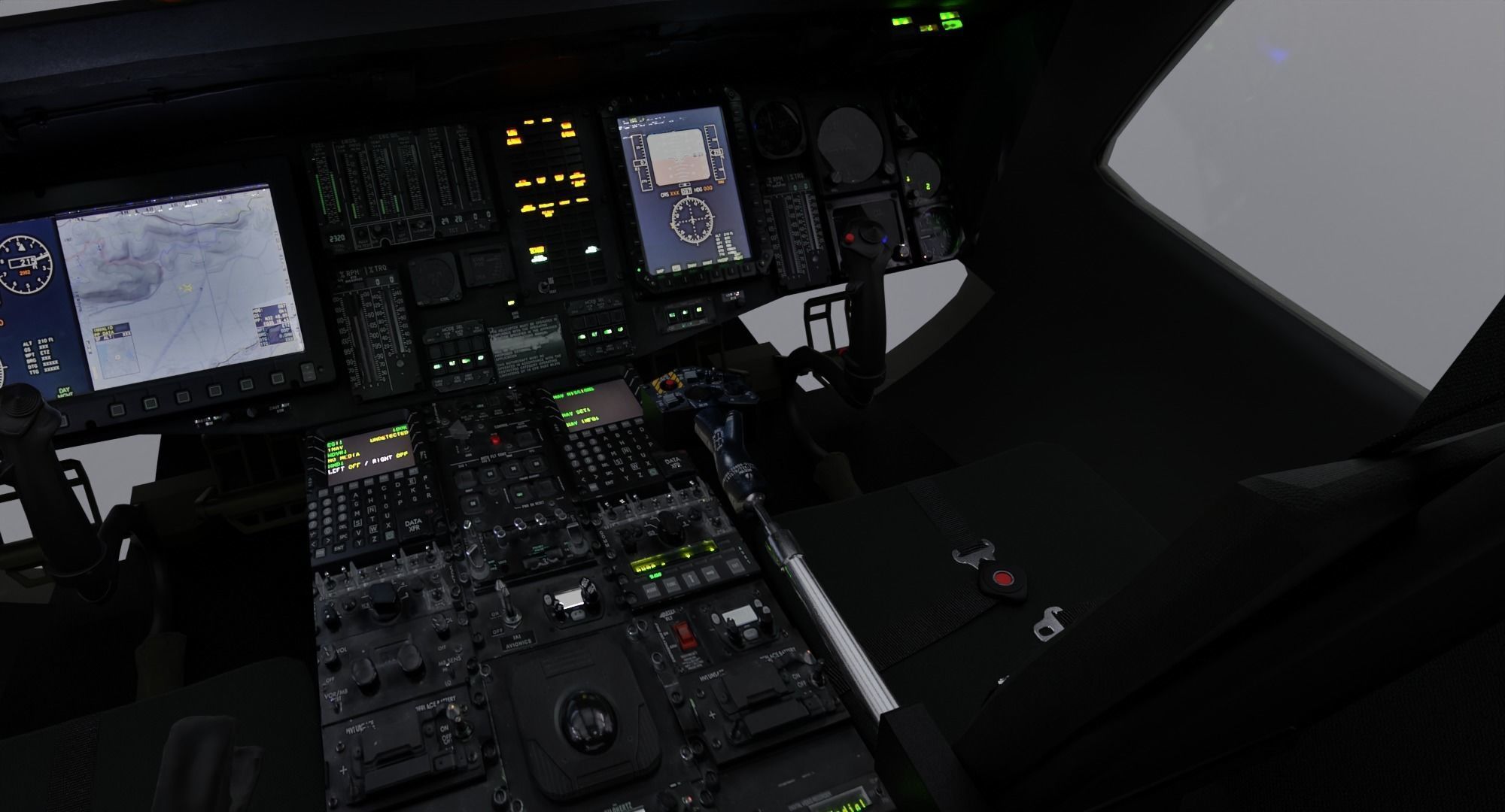 3D model Black Hawk UH-60 Cockpit VR / AR / low-poly | CGTrader