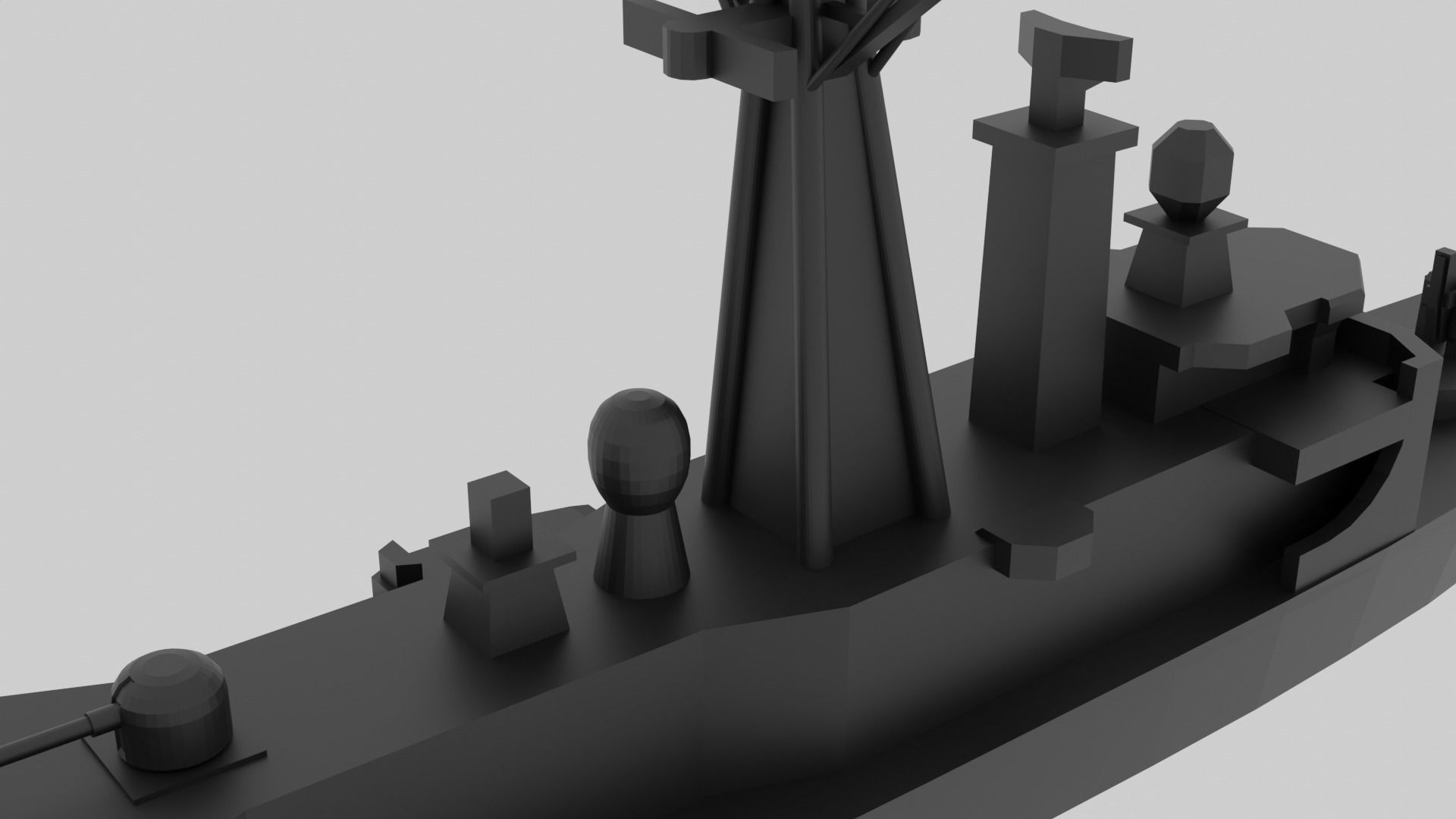 USS McClusky - Model for small scale printing free 3D model 3D ...